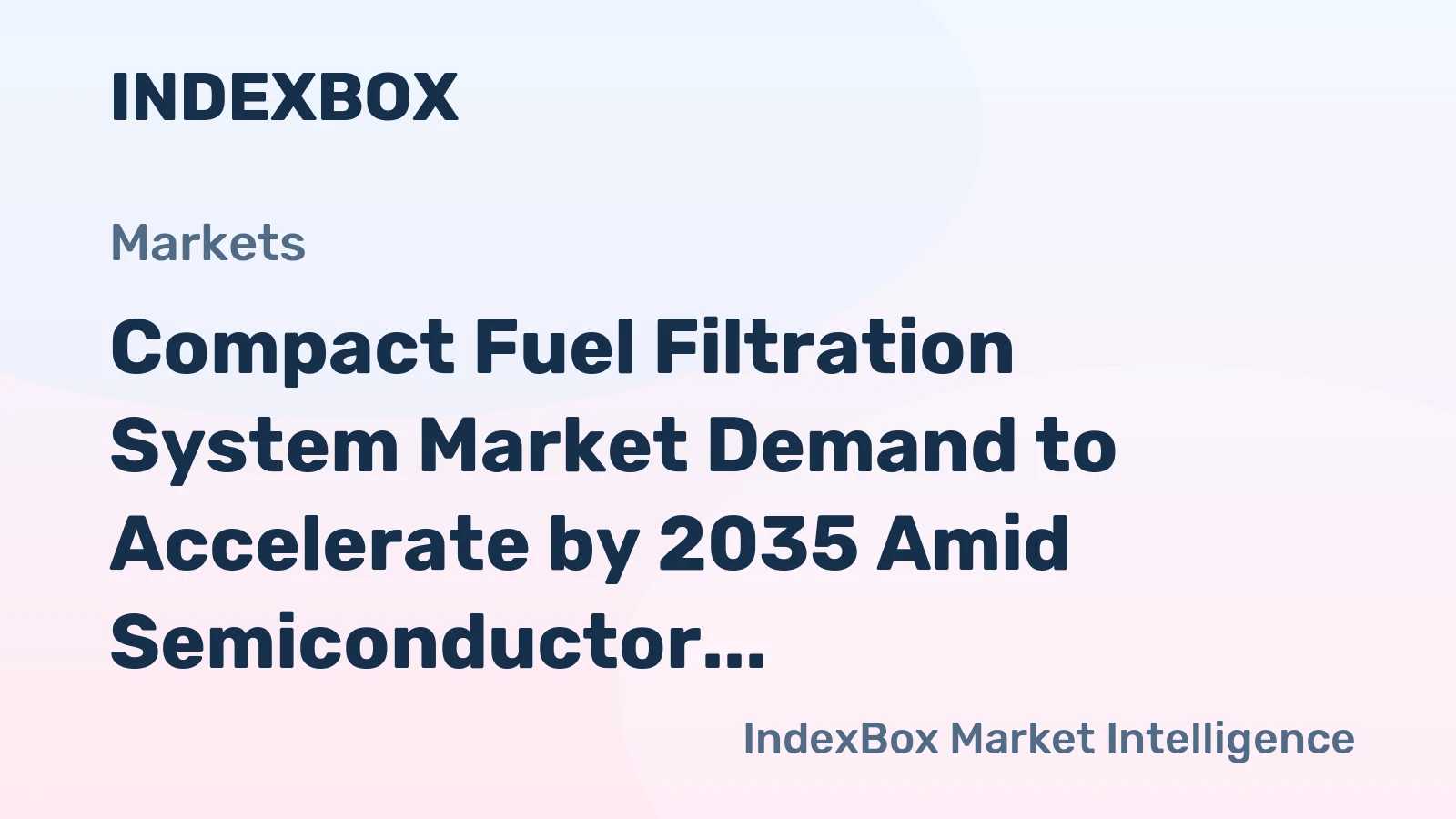Compact Fuel Filtration System Market Demand to Accelerate by 2035 Amid Semiconductor and Data Center Expansion