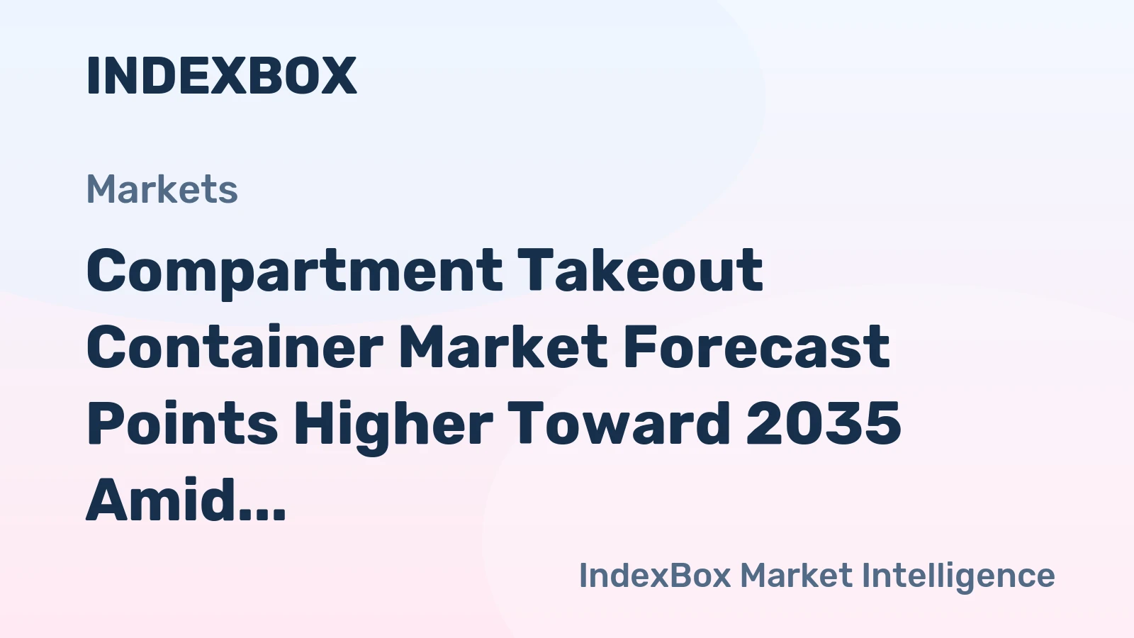 Compartment Takeout Container Market Forecast Points Higher Toward 2035 Amid Food Delivery Boom