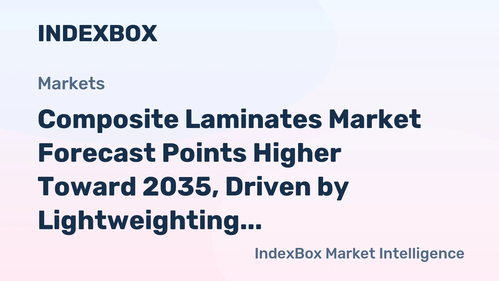 Composite Laminates Market Forecast Points Higher Toward 2035, Driven by Lightweighting Demands