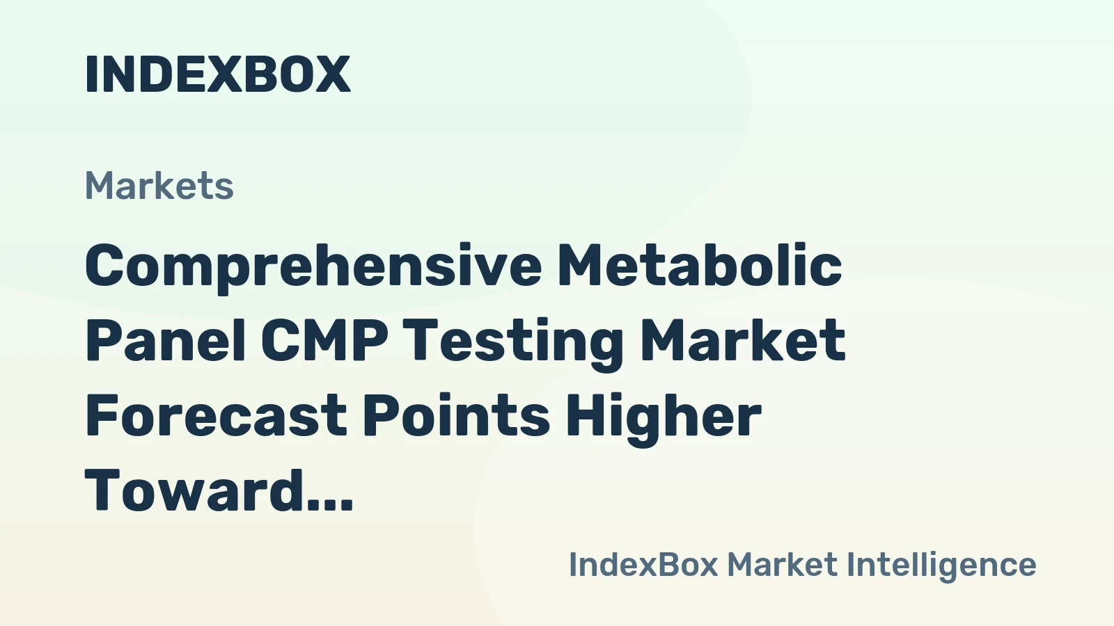Comprehensive Metabolic Panel CMP Testing Market Forecast Points Higher Toward 2035, Driven by Aging Population and Chronic Disease Prevalence