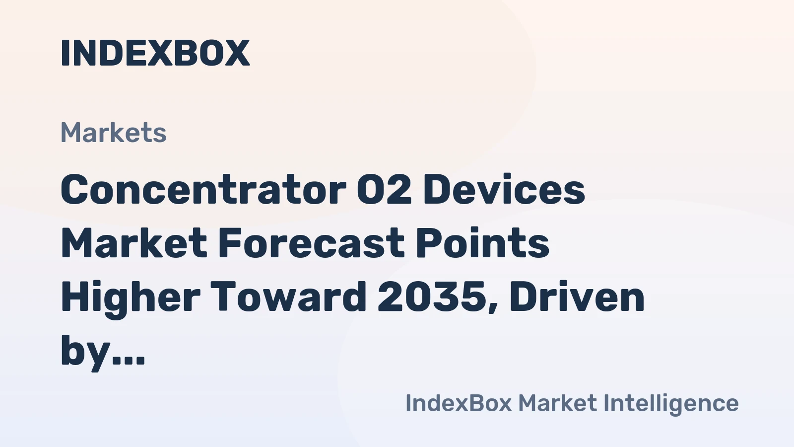 Concentrator O2 Devices Market Forecast Points Higher Toward 2035, Driven by Aging Demographics