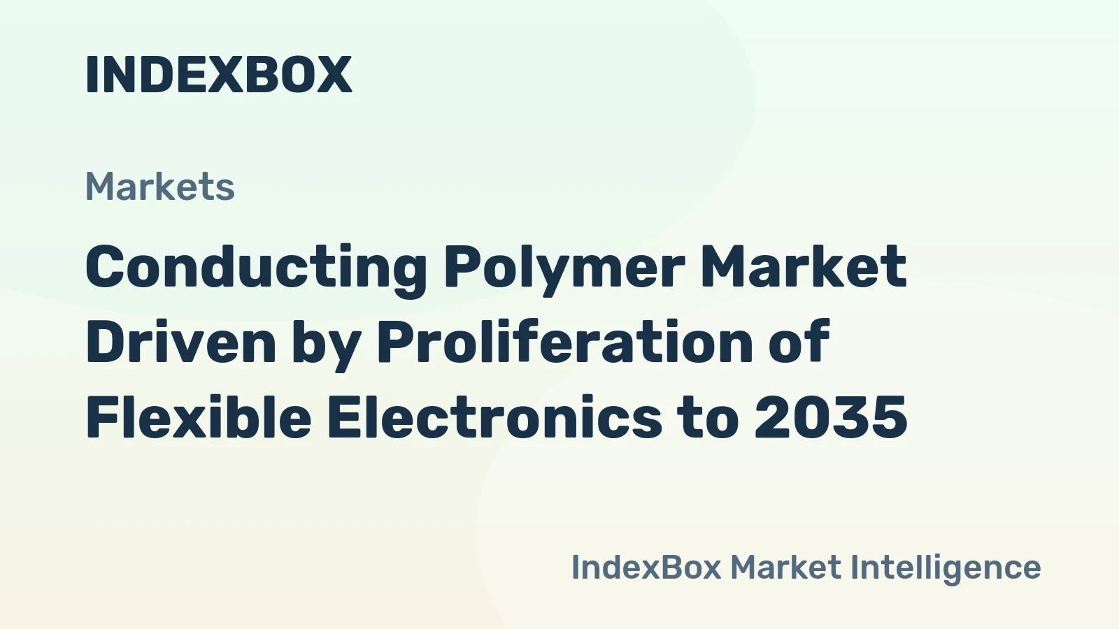 Conducting Polymer Market Driven by Proliferation of Flexible Electronics to 2035
