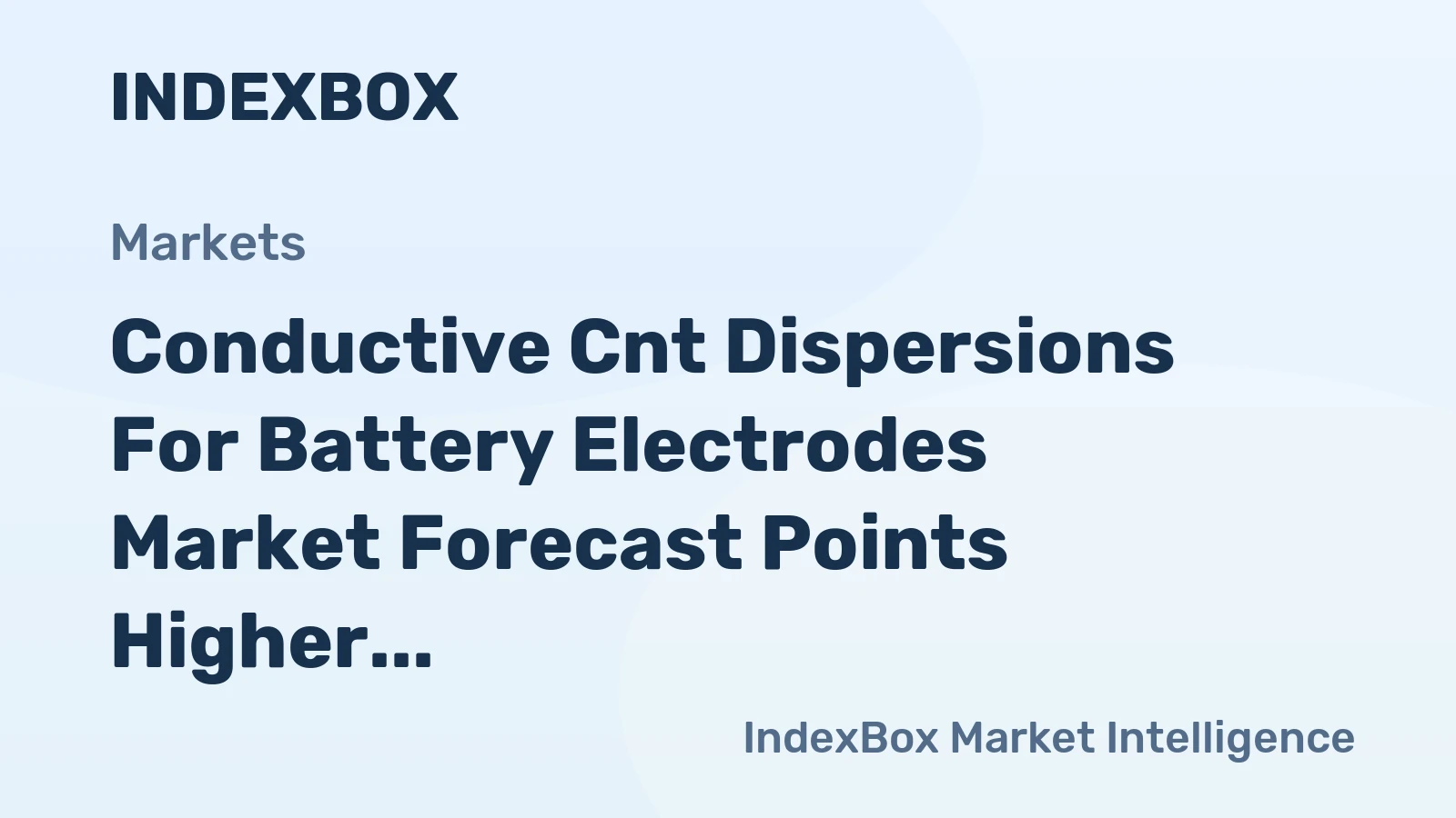 Conductive Cnt Dispersions for Battery Electrodes Market Forecast Points Higher Toward 2035 on Gigafactory Scale-Up and Silicon Anode Adoption