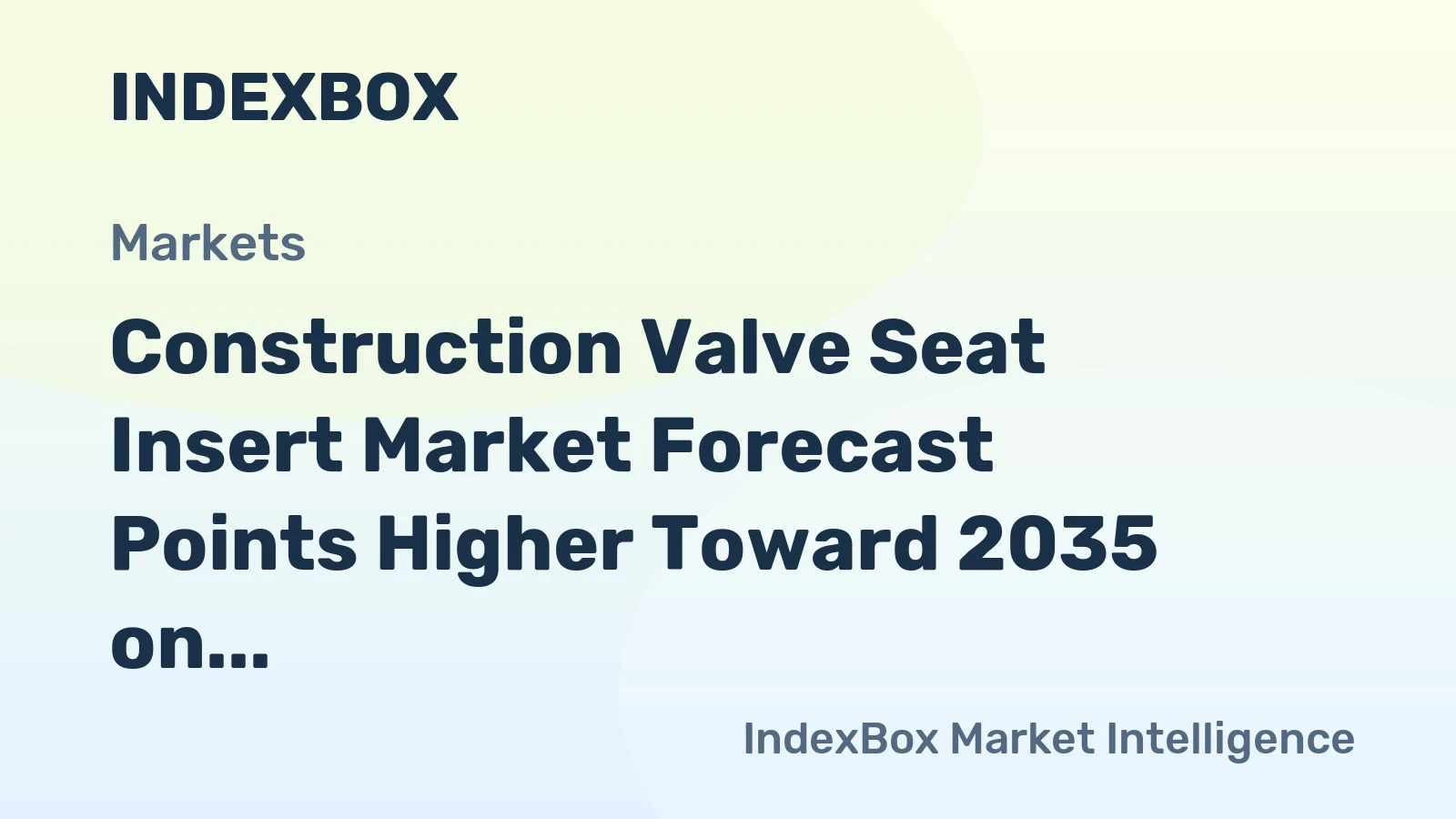 Construction Valve Seat Insert Market Forecast Points Higher Toward 2035 on Infrastructure Modernization