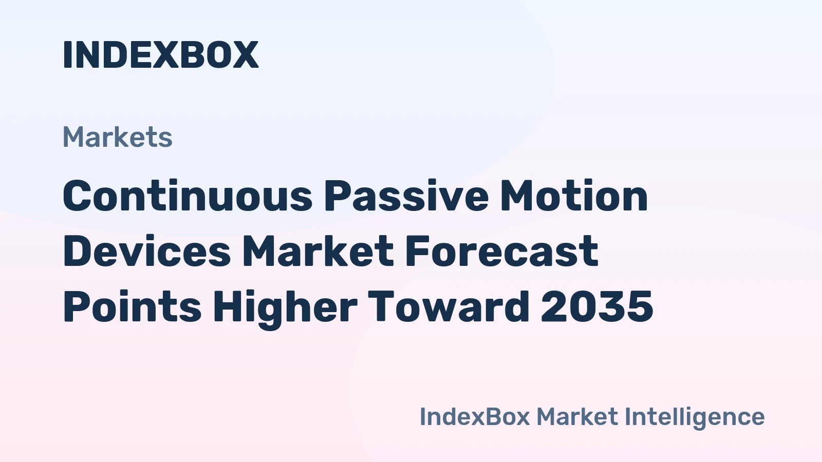 Continuous Passive Motion Devices Market Forecast Points Higher Toward 2035, Driven by Aging Demographics and Rising Orthopedic Surgeries