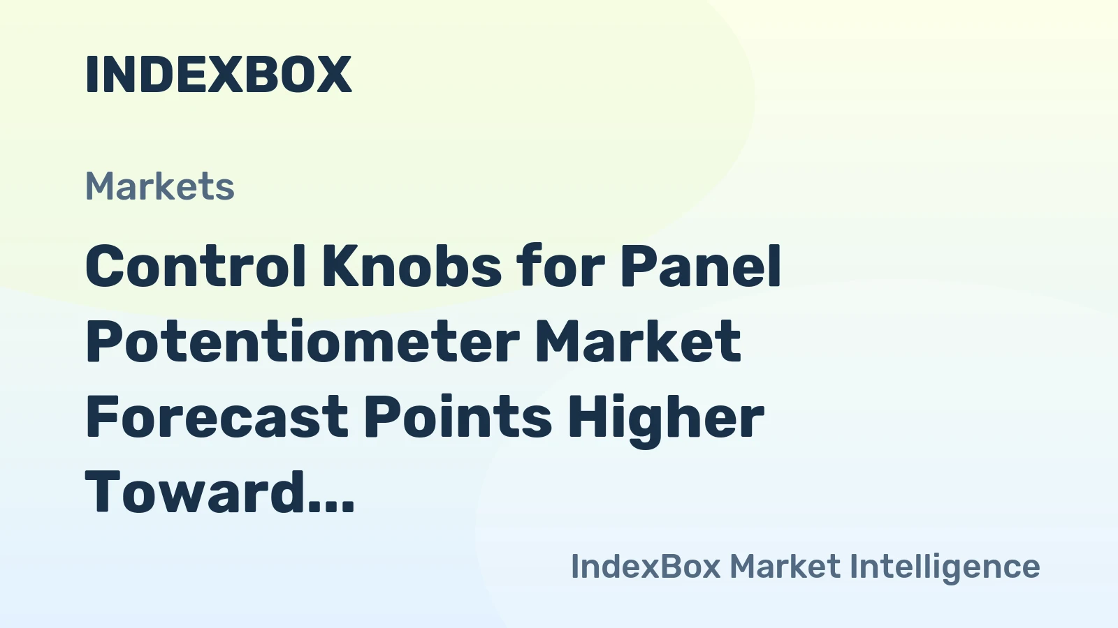 Control Knobs for Panel Potentiometer Market Forecast Points Higher Toward 2035, Driven by Industrial Automation
