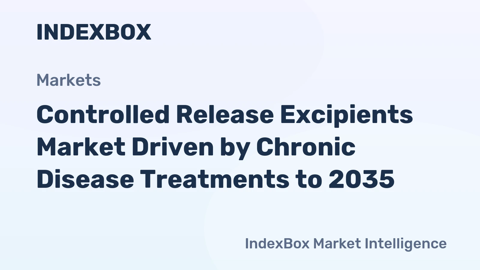 Controlled Release Excipients Market Driven by Chronic Disease Treatments to 2035