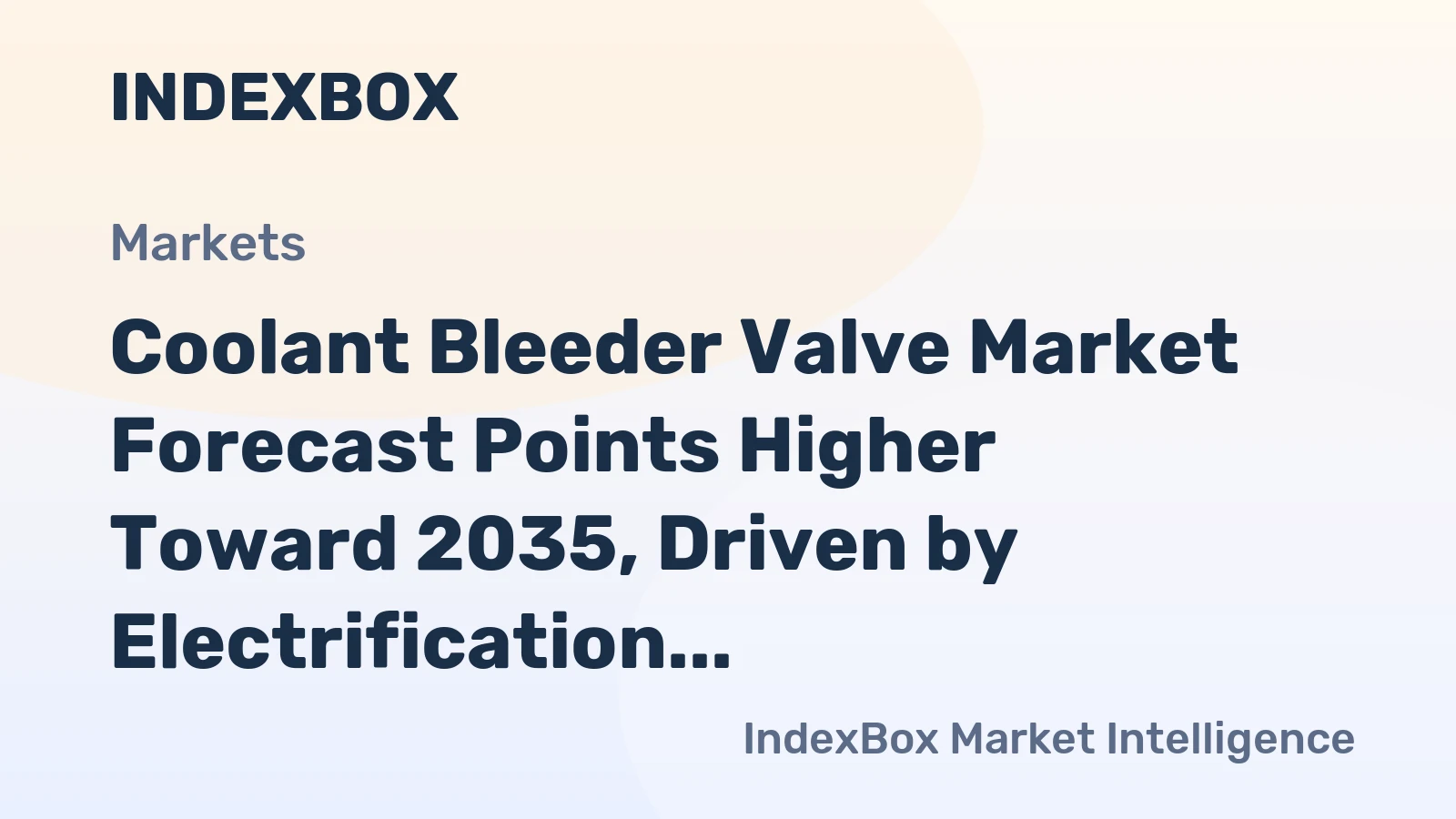 Coolant Bleeder Valve Market Forecast Points Higher Toward 2035, Driven by Electrification