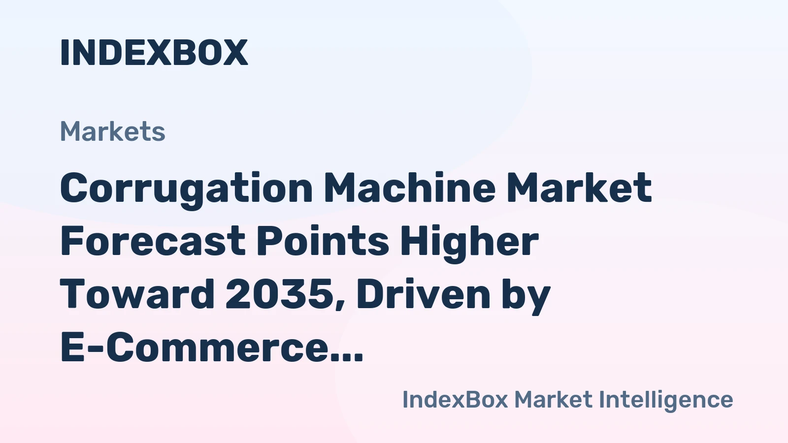 Corrugation Machine Market Forecast Points Higher Toward 2035, Driven by E-Commerce Packaging Demand