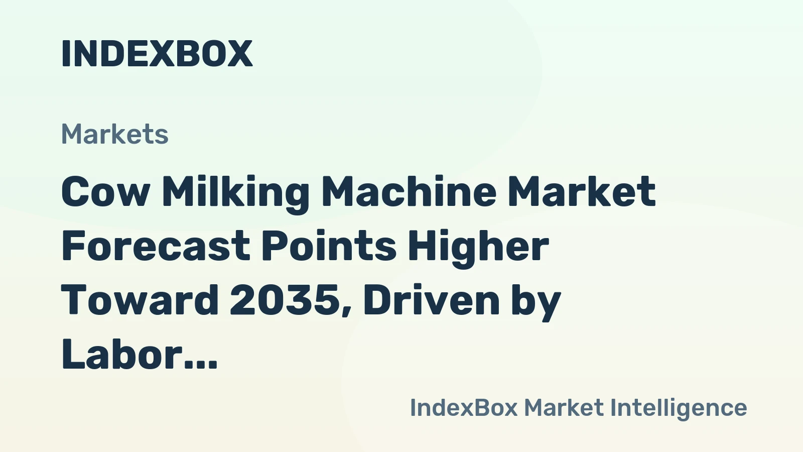 Cow Milking Machine Market Forecast Points Higher Toward 2035, Driven by Labor Scarcity and Automation Push