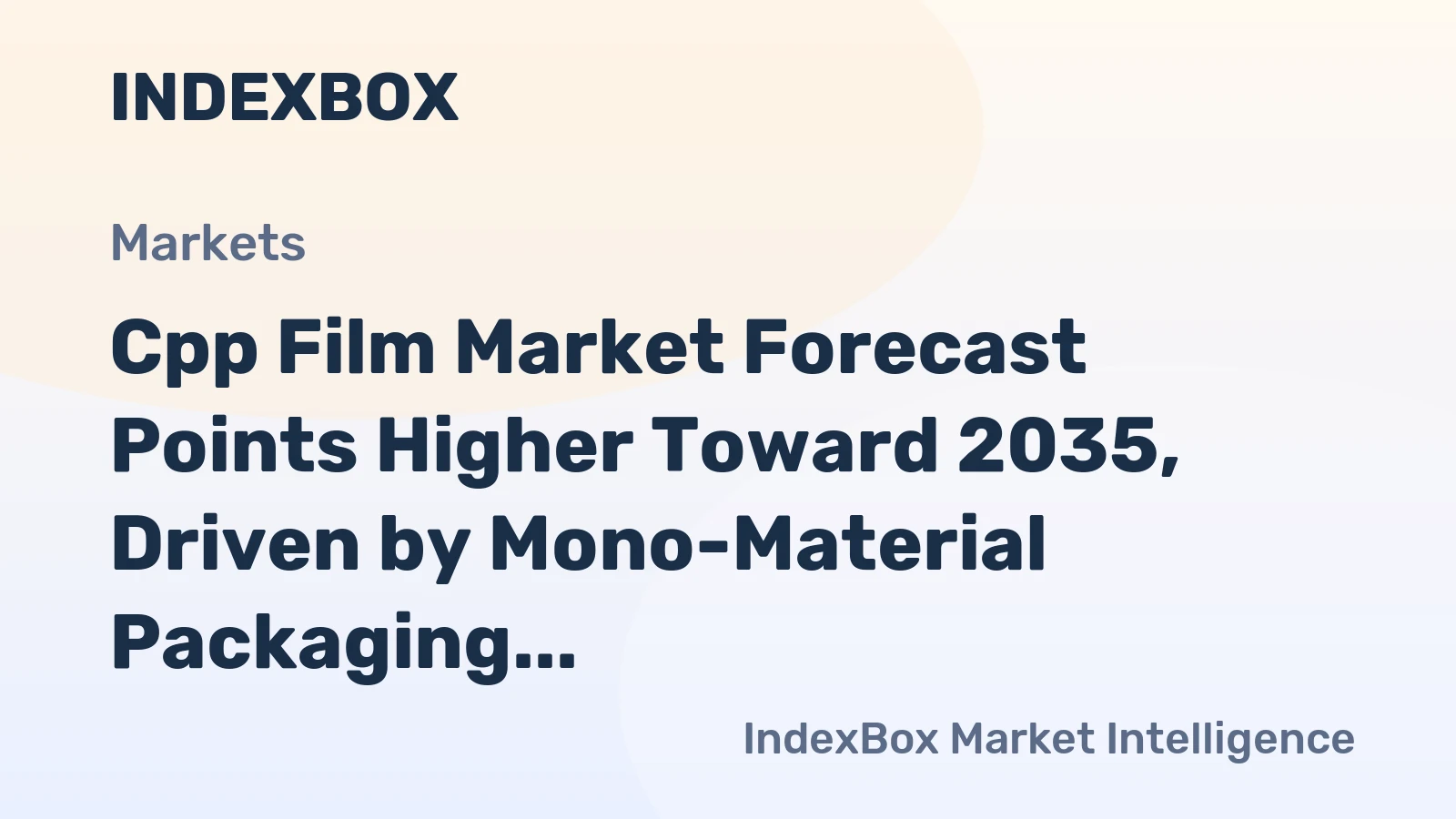 Cpp Film Market Forecast Points Higher Toward 2035, Driven by Mono-Material Packaging Mandates