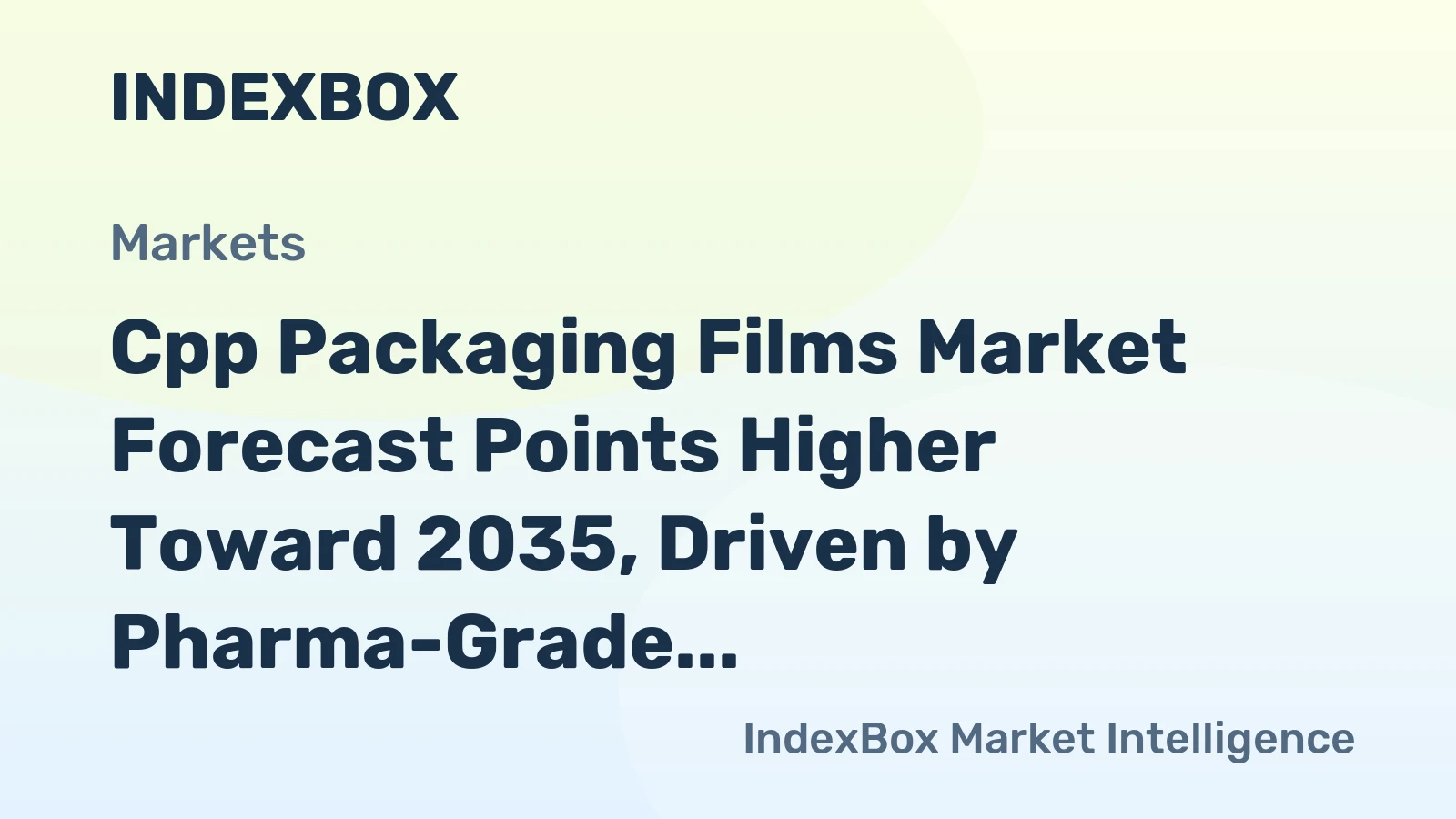 Cpp Packaging Films Market Forecast Points Higher Toward 2035, Driven by Pharma-Grade Barrier Demands