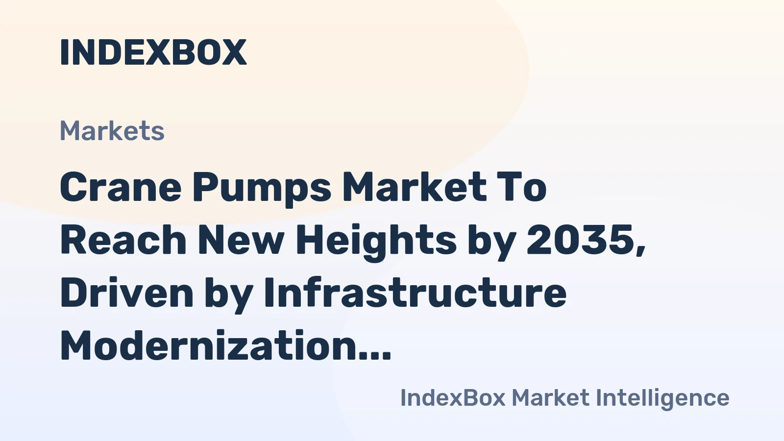 Crane Pumps Market to Reach New Heights by 2035, Driven by Infrastructure Modernization and Mining Expansion