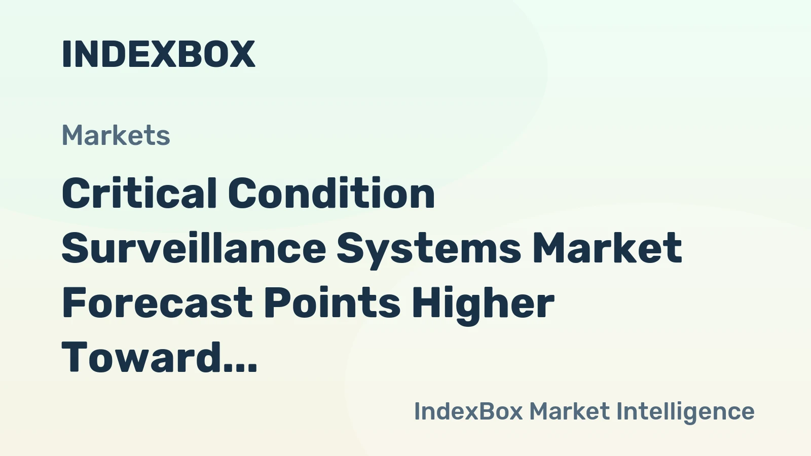 Critical Condition Surveillance Systems Market Forecast Points Higher Toward 2035, Driven by AI-Enhanced Monitoring Demand