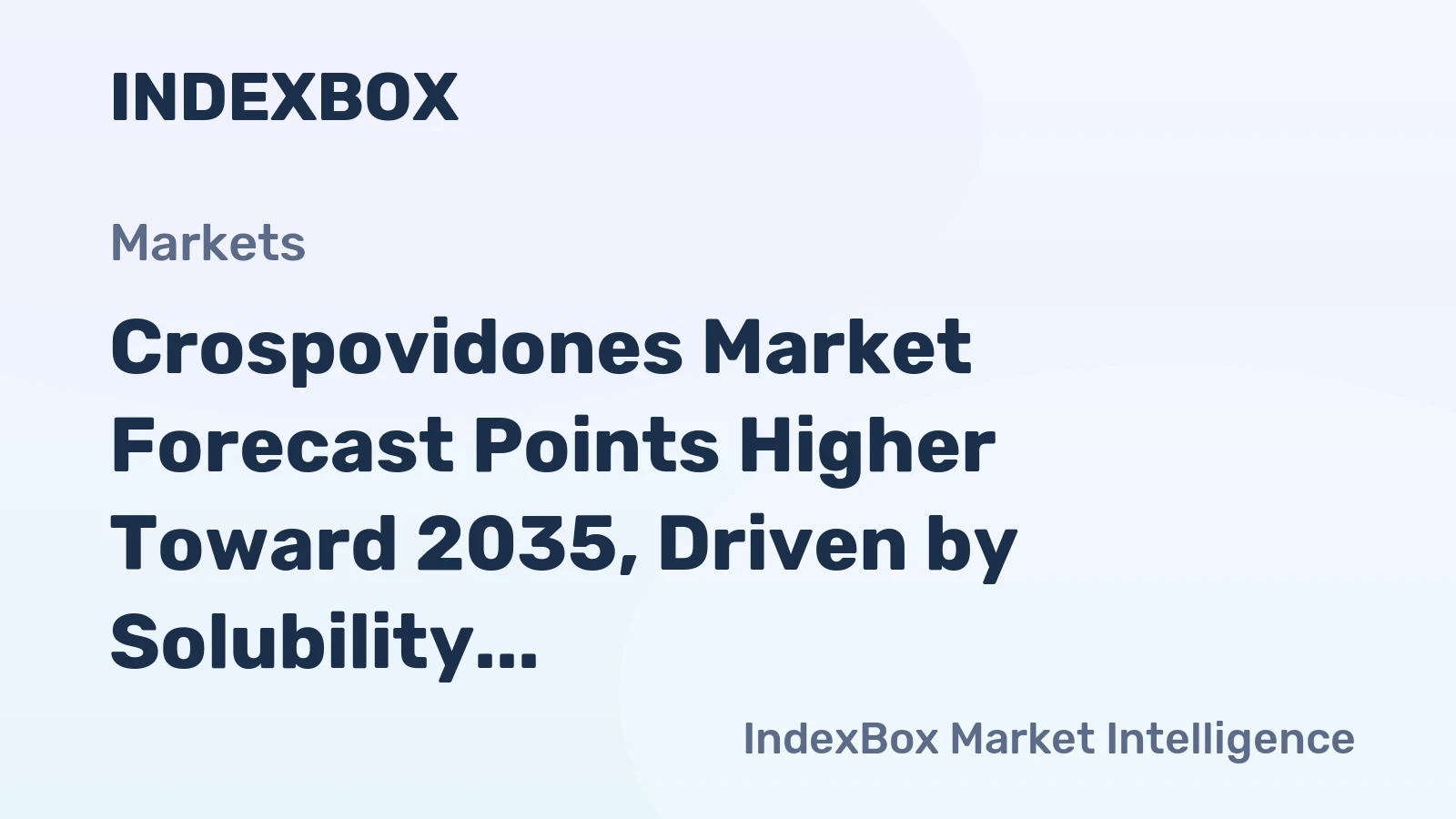 Crospovidones Market Forecast Points Higher Toward 2035, Driven by Solubility Challenges