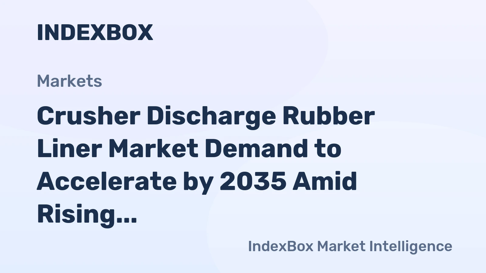 Crusher Discharge Rubber Liner Market Demand to Accelerate by 2035 Amid Rising Mining Output and Replacement Cycles