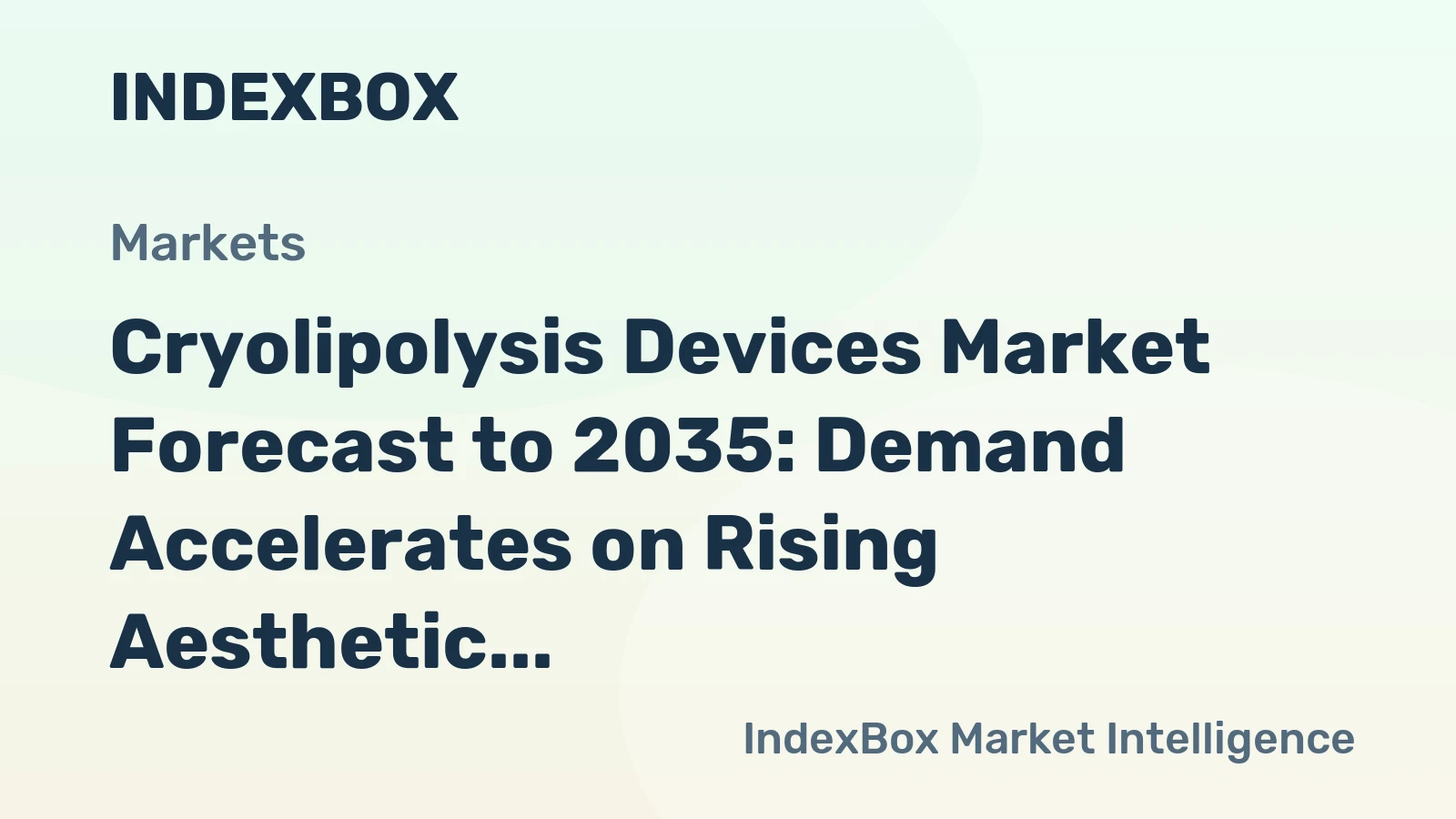 Cryolipolysis Devices Market Forecast to 2035: Demand Accelerates on Rising Aesthetic Awareness and Non-Invasive Fat Reduction Trends
