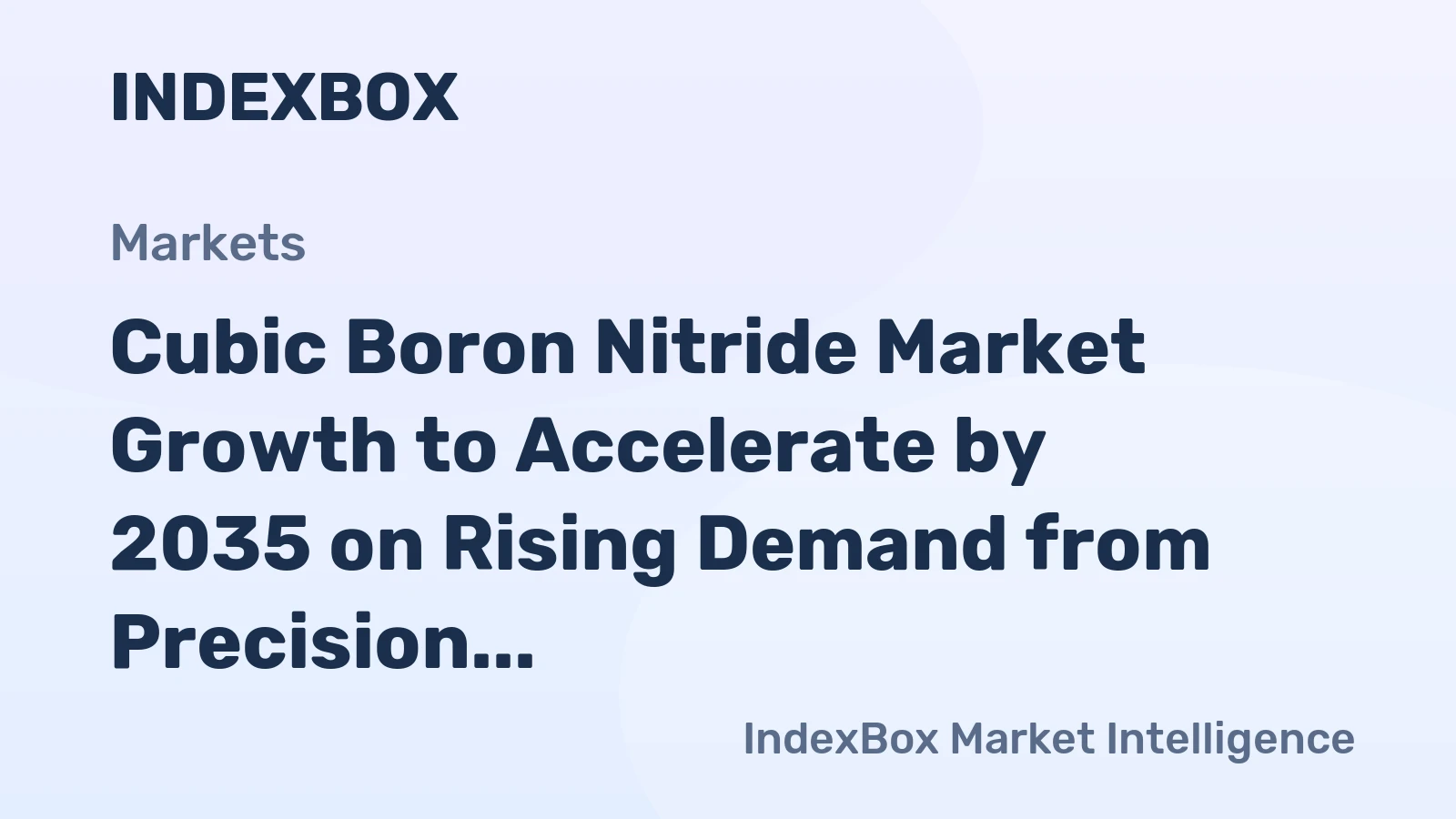 Cubic Boron Nitride Market Growth to Accelerate by 2035 on Rising Demand from Precision Machining