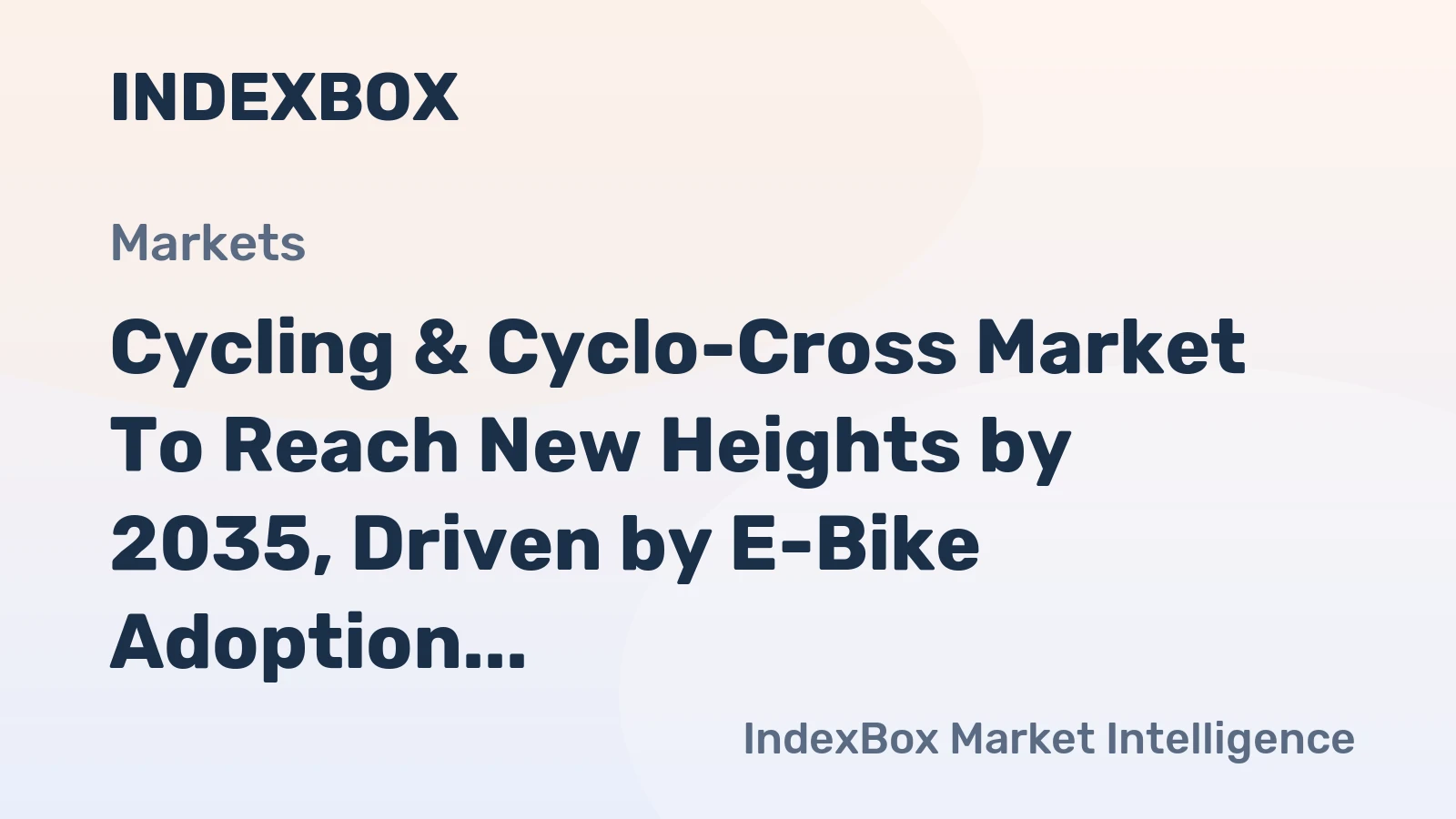 Cycling & Cyclo-Cross Market to Reach New Heights by 2035, Driven by E-Bike Adoption and Urban Mobility Shifts