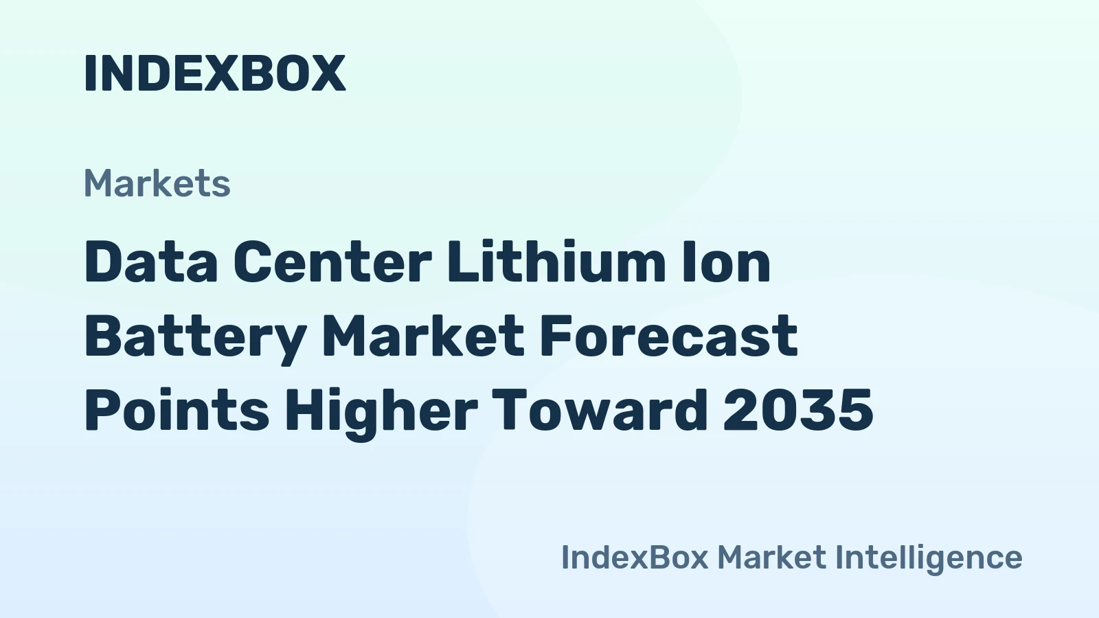 Data Center Lithium Ion Battery Market Forecast Points Higher Toward 2035, Driven by Hyperscaler Expansion and AI Workload Density