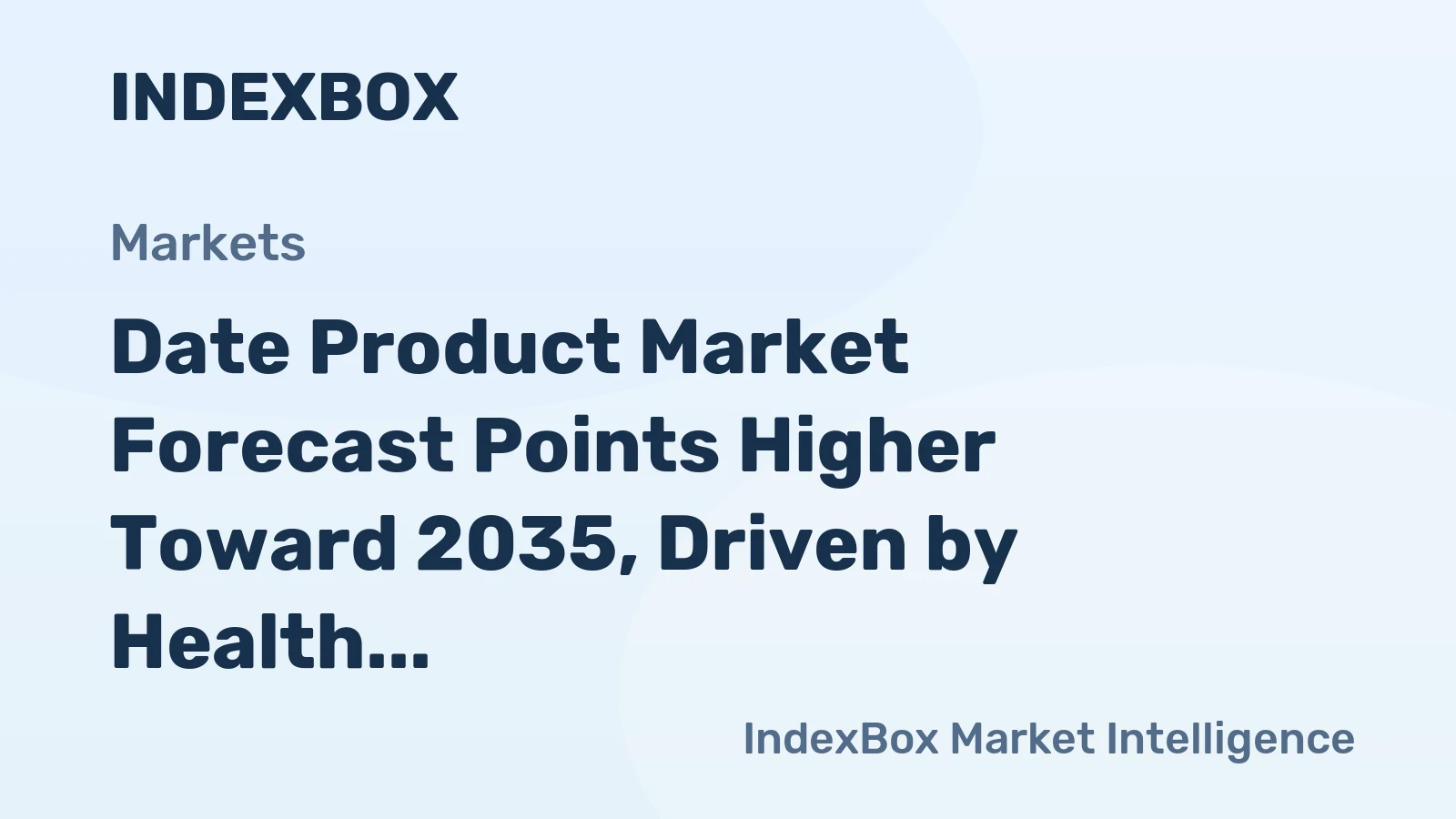 Date Product Market Forecast Points Higher Toward 2035, Driven by Health and Convenience Trends