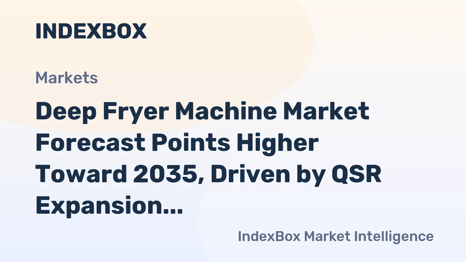 Deep Fryer Machine Market Forecast Points Higher Toward 2035, Driven by QSR Expansion and Automation Demand