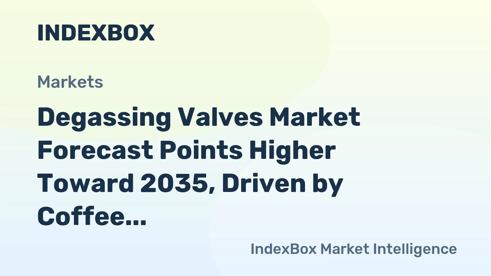 Degassing Valves Market Forecast Points Higher Toward 2035, Driven by Coffee Freshness Demands