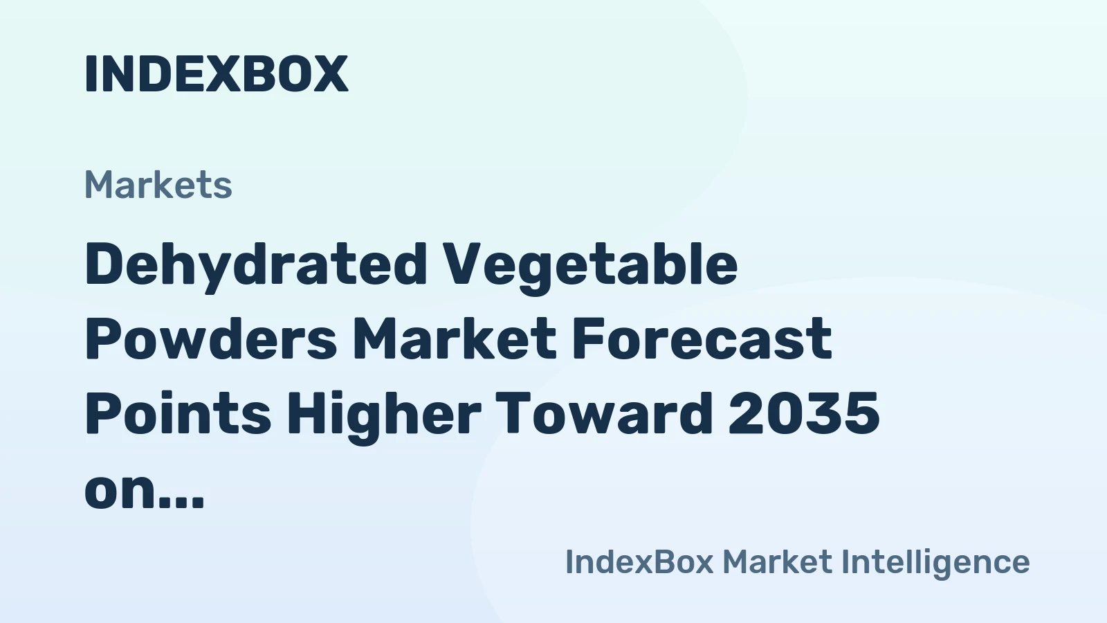 Dehydrated Vegetable Powders Market Forecast Points Higher Toward 2035 on Bioprocessing Demand