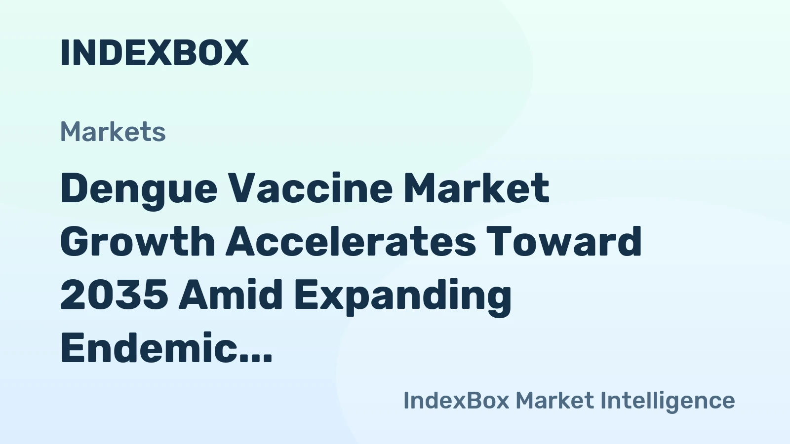 Dengue Vaccine Market Growth Accelerates Toward 2035 Amid Expanding Endemic Footprint and Next-Generation Pipeline