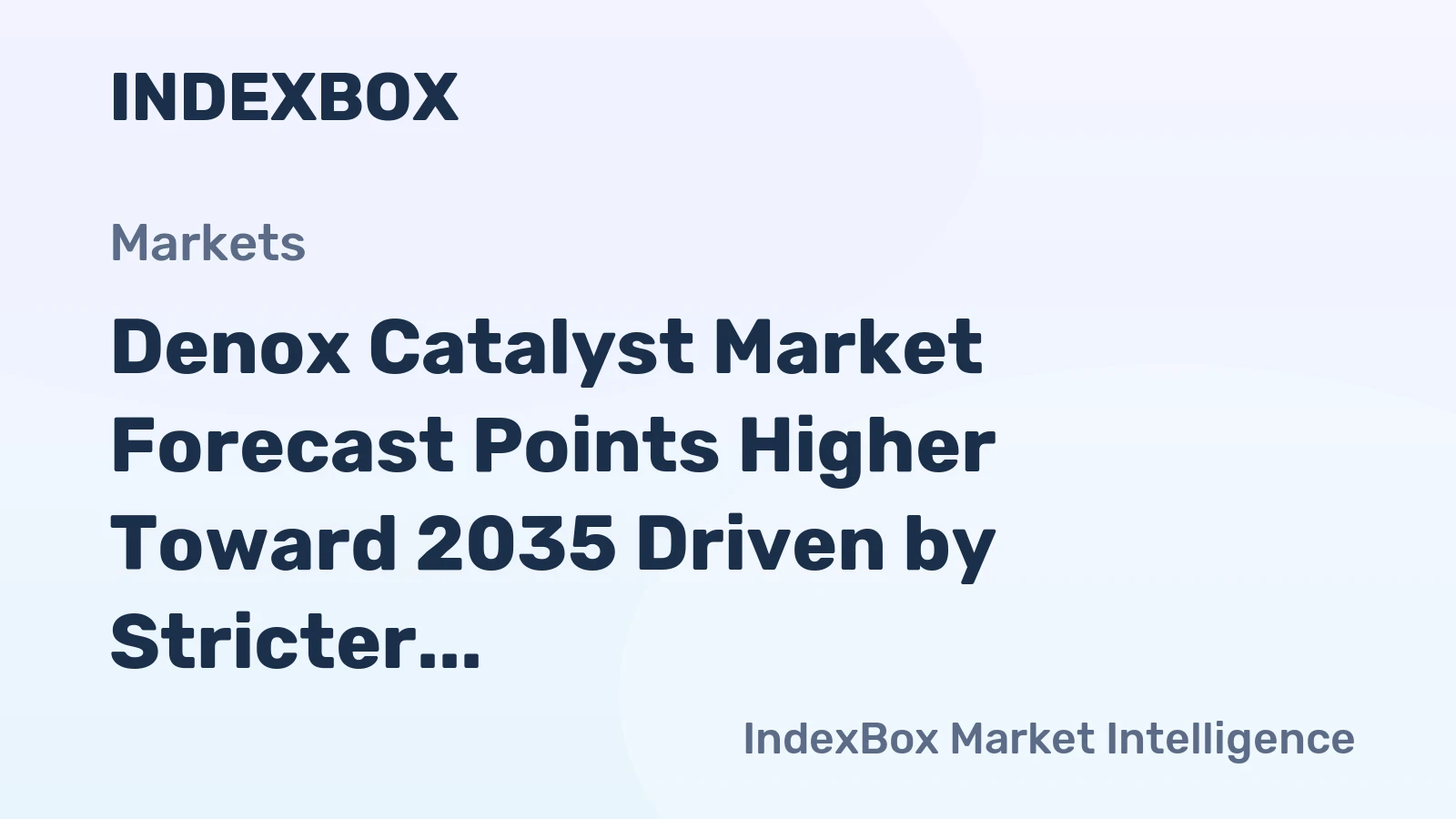 Denox Catalyst Market Forecast Points Higher Toward 2035 Driven by Stricter Nox Emission Regulations