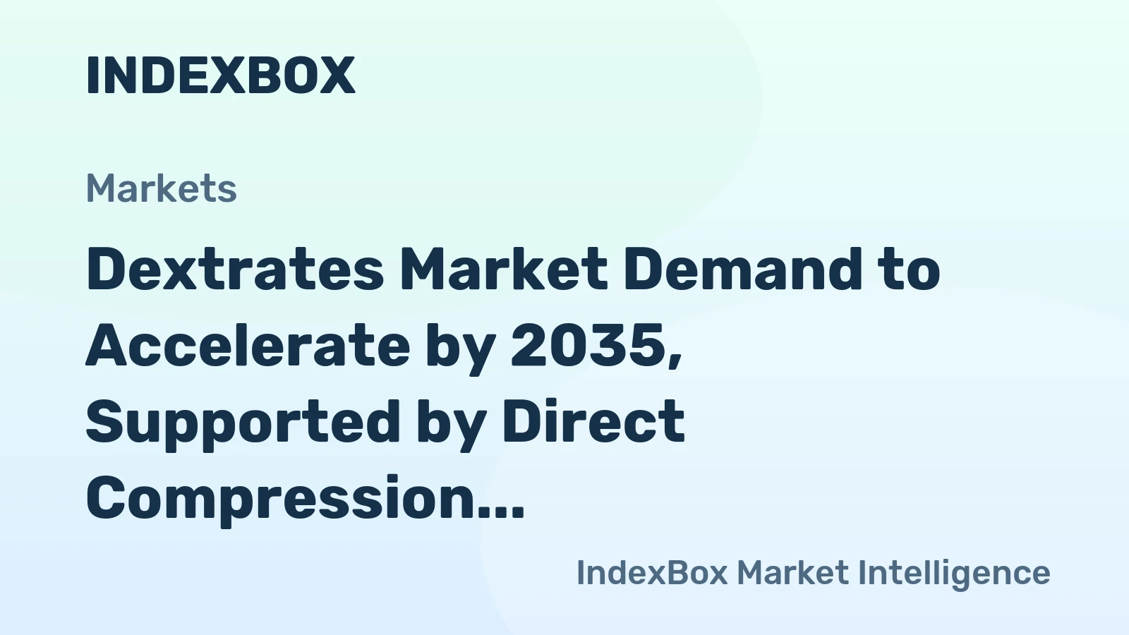 Dextrates Market Demand to Accelerate by 2035, Supported by Direct Compression Adoption