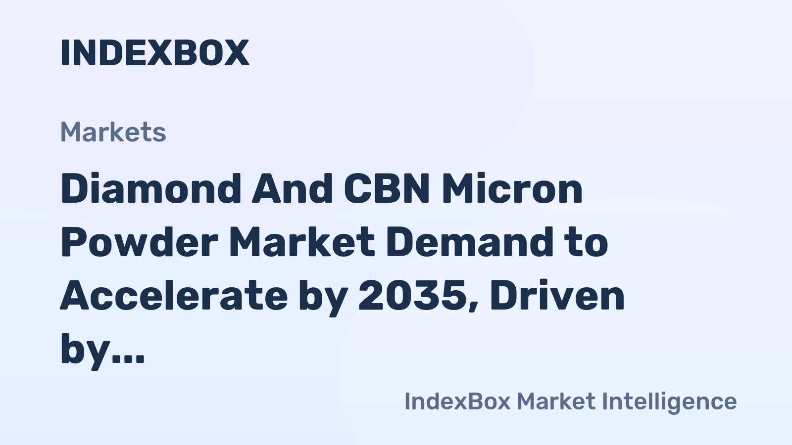 Diamond and CBN Micron Powder Market Demand to Accelerate by 2035, Driven by Advanced Manufacturing