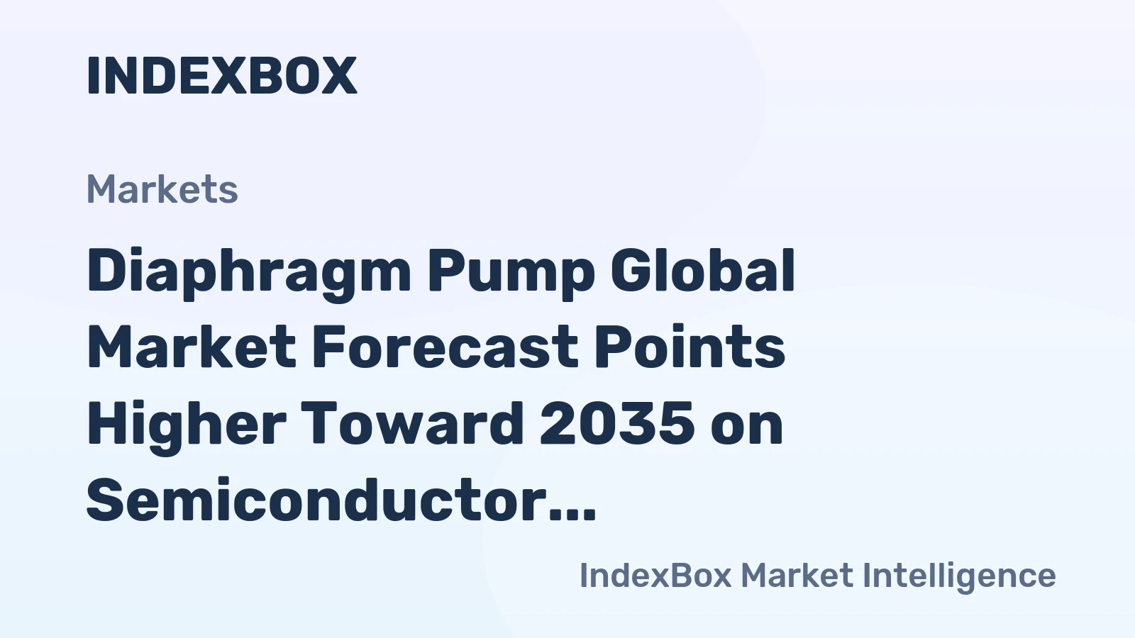Diaphragm Pump Global Market Forecast Points Higher Toward 2035 on Semiconductor Fab Expansion