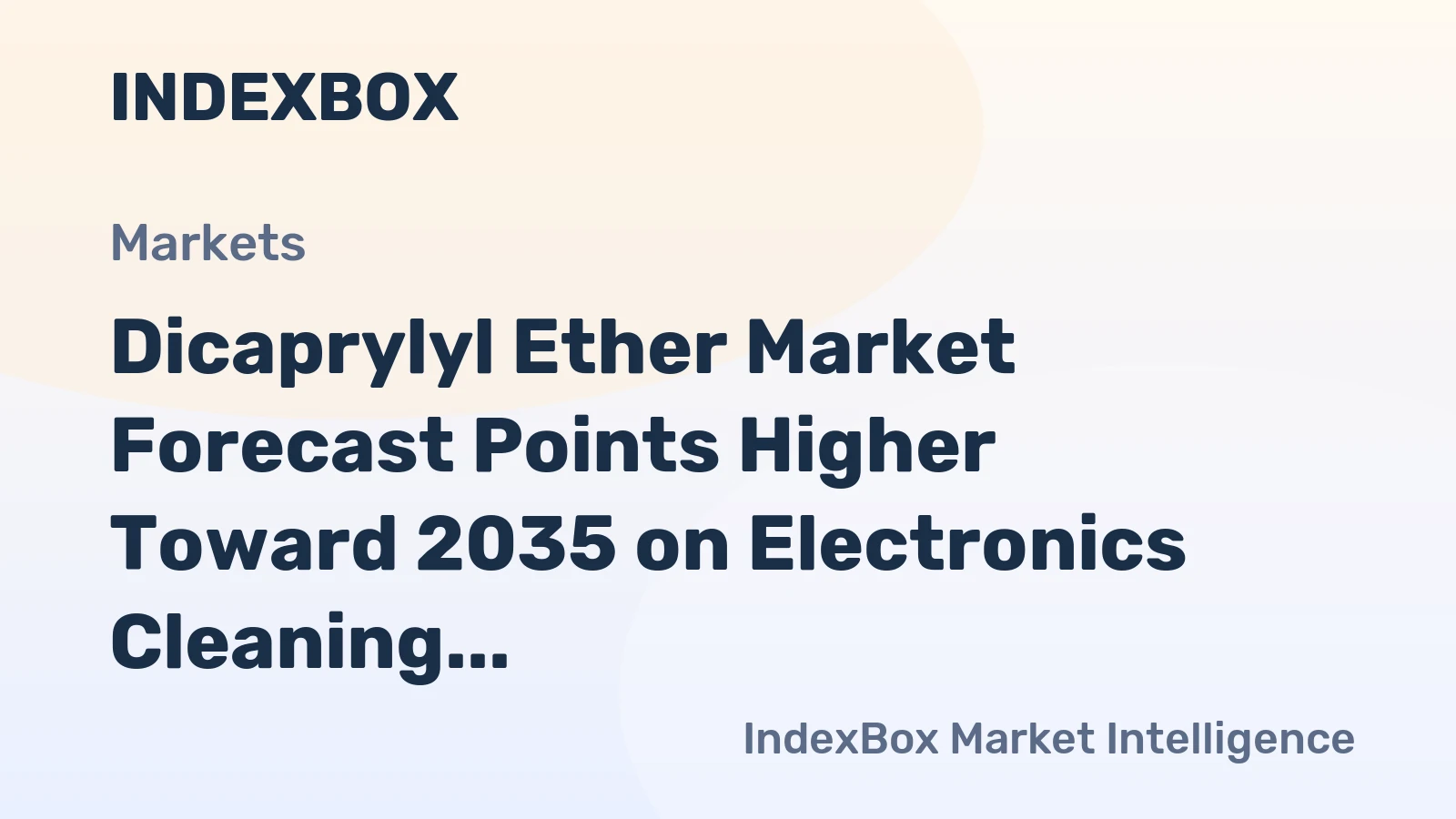 Dicaprylyl Ether Market Forecast Points Higher Toward 2035 on Electronics Cleaning Demand
