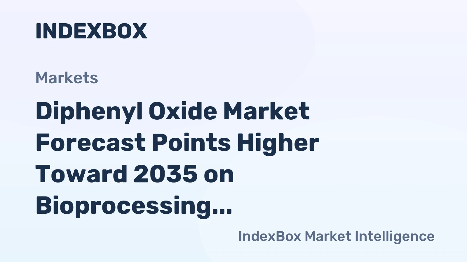 Diphenyl Oxide Market Forecast Points Higher Toward 2035 on Bioprocessing Expansion and Pharma-Grade Demand