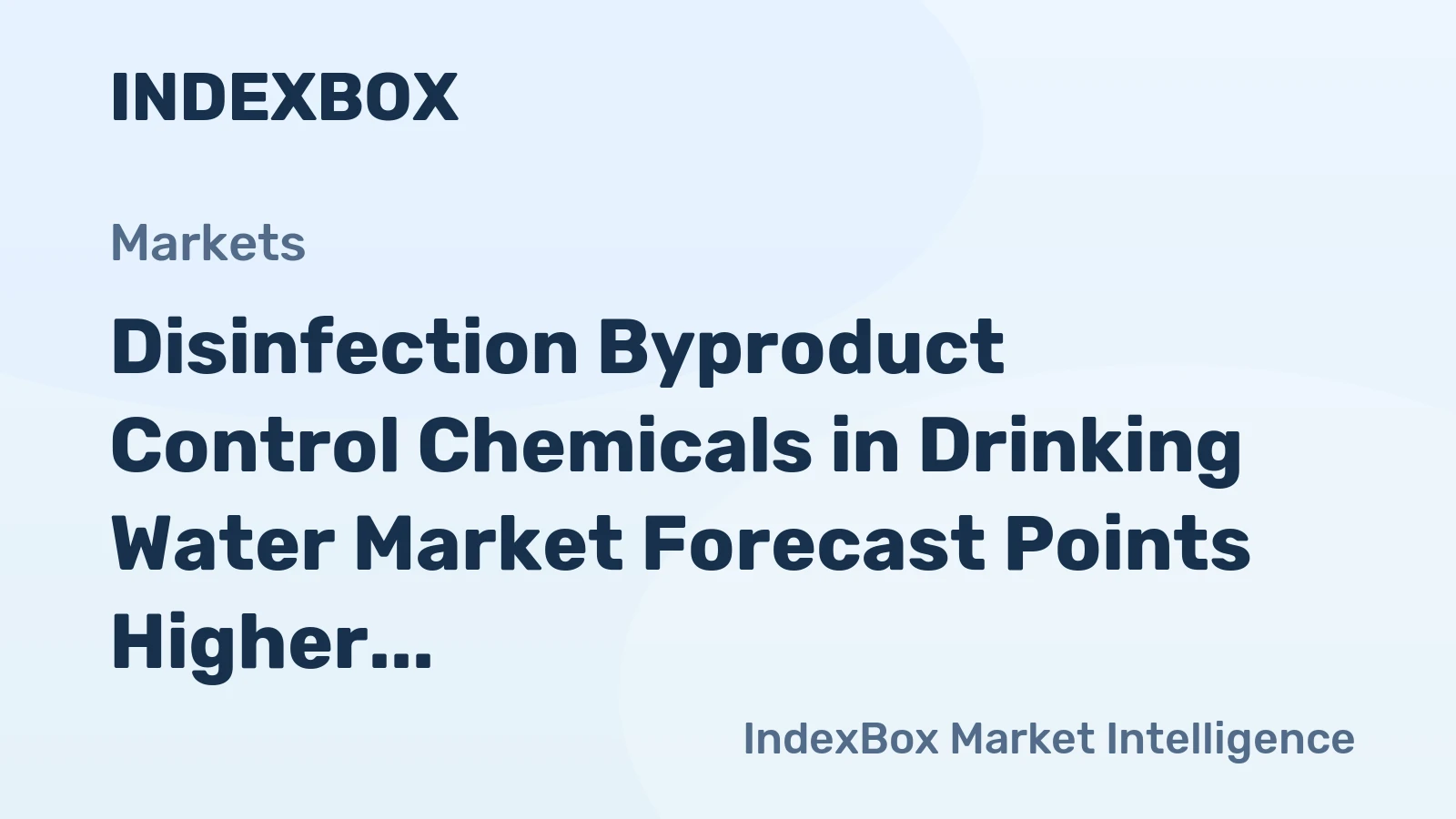 Disinfection Byproduct Control Chemicals in Drinking Water Market Forecast Points Higher Toward 2035, Driven by Stricter Global Water Quality Mandates