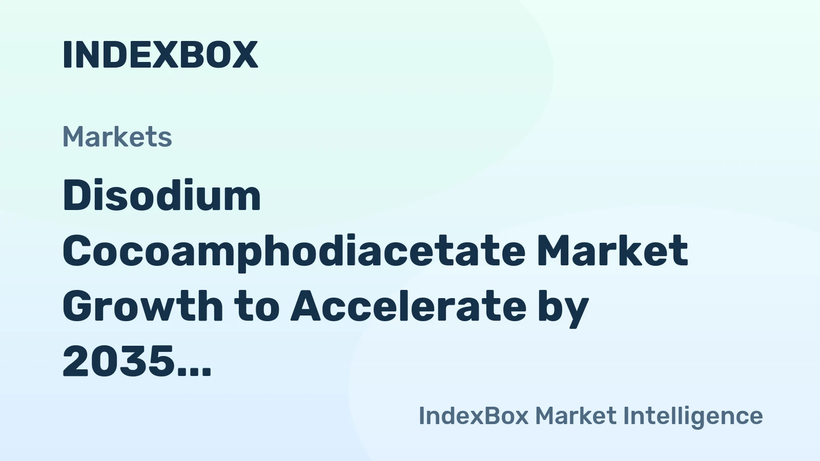 Disodium Cocoamphodiacetate Market Growth to Accelerate by 2035, Driven by Electronics Sector Demand for High-Purity Surfactants