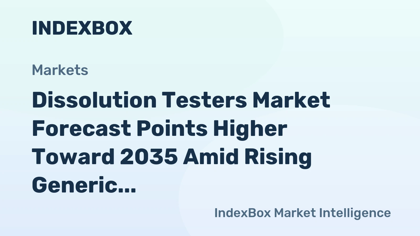 Dissolution Testers Market Forecast Points Higher Toward 2035 Amid Rising Generic Drug Development