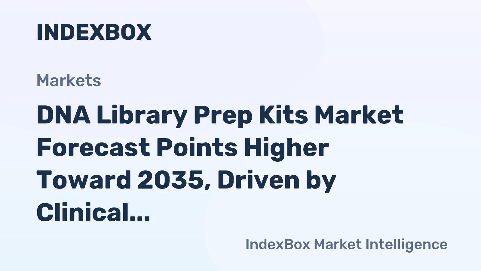 DNA Library Prep Kits Market Forecast Points Higher Toward 2035, Driven by Clinical NGS Expansion