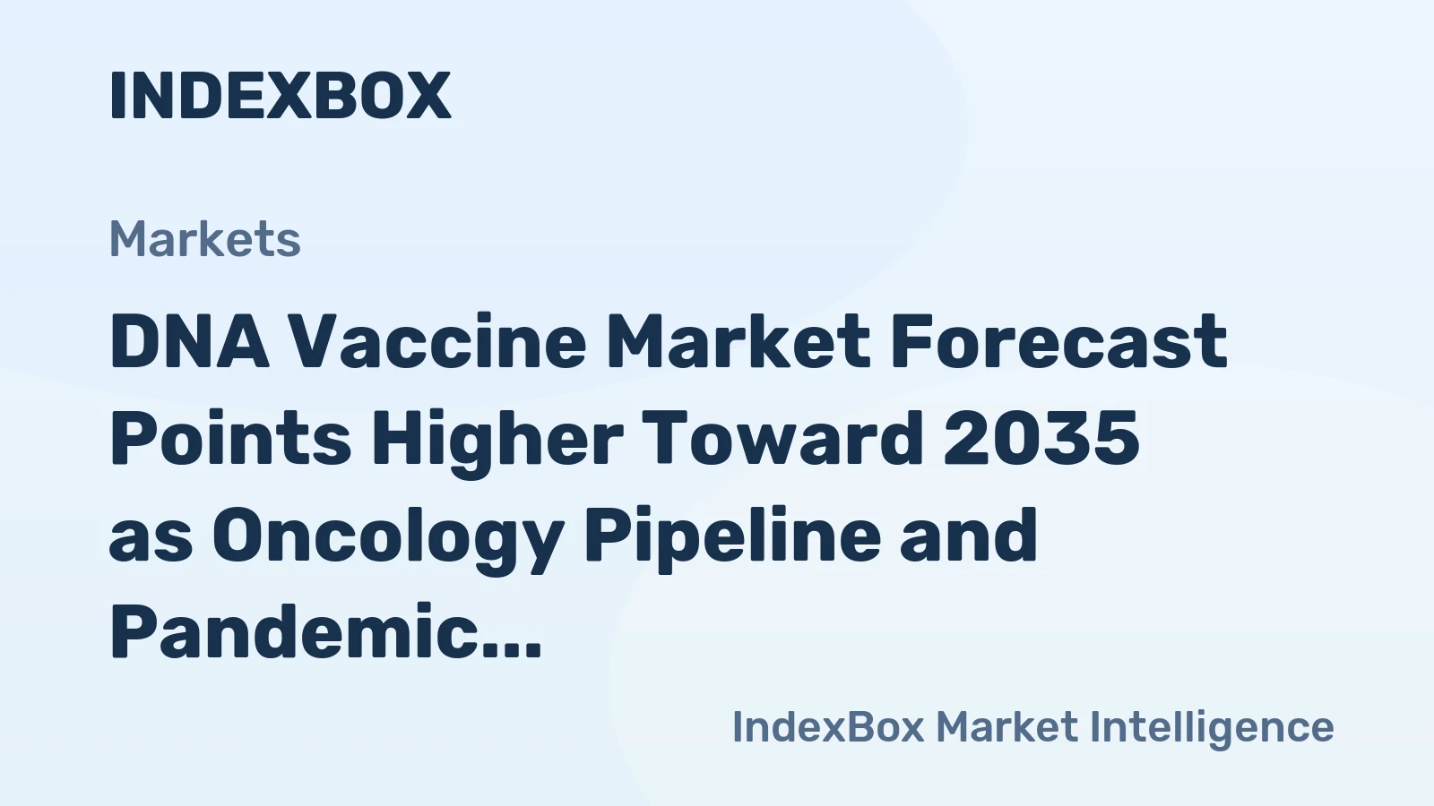 DNA Vaccine Market Forecast Points Higher Toward 2035 as Oncology Pipeline and Pandemic Preparedness Drive Demand