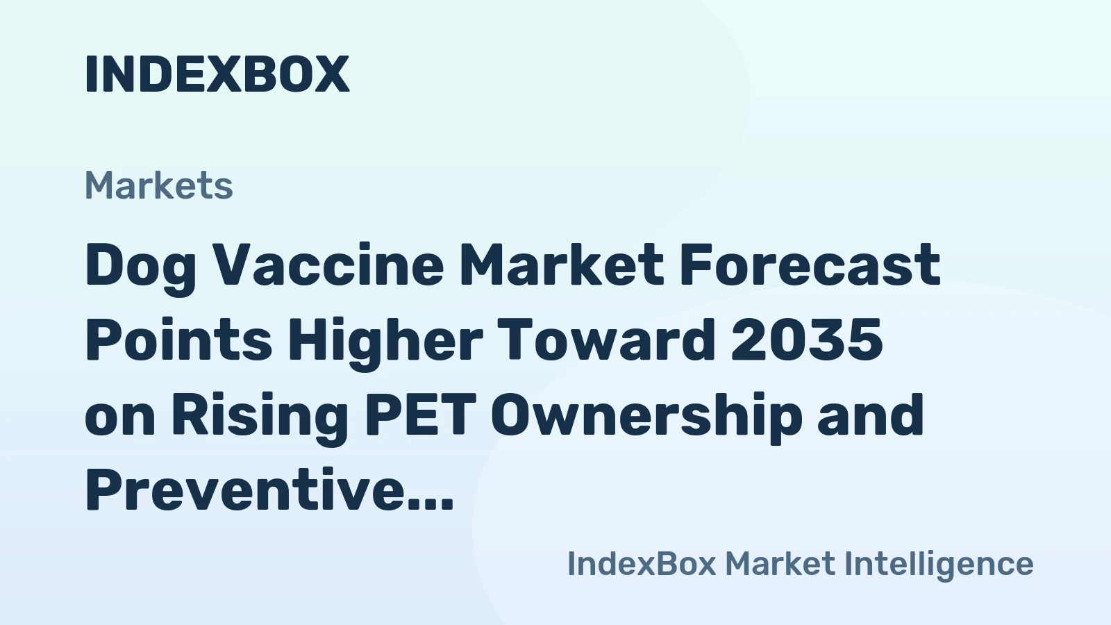 Dog Vaccine Market Forecast Points Higher Toward 2035 on Rising PET Ownership and Preventive Care Demand