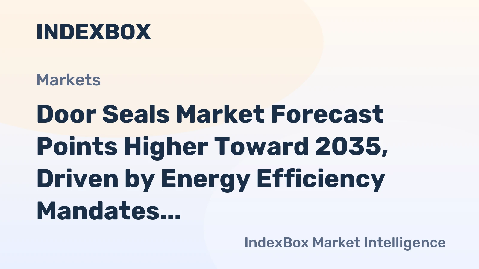 Door Seals Market Forecast Points Higher Toward 2035, Driven by Energy Efficiency Mandates and Urbanization
