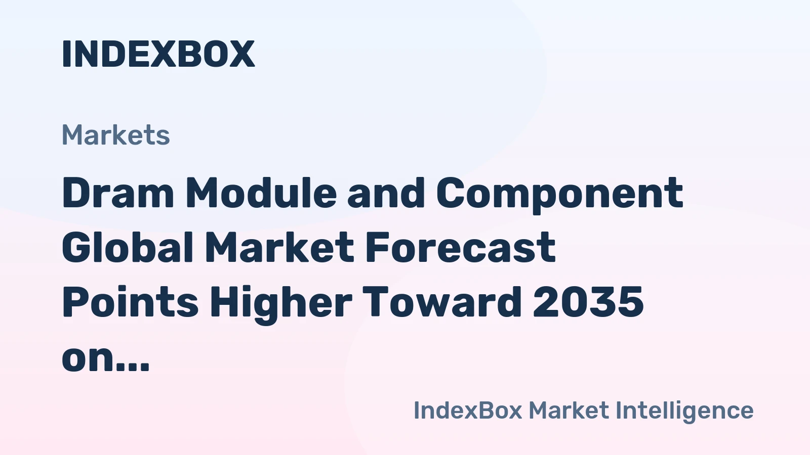 Dram Module and Component Global Market Forecast Points Higher Toward 2035 on AI-Driven HBM Demand