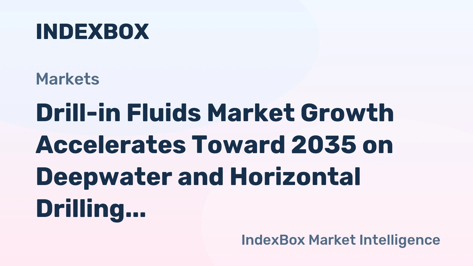 Drill-in Fluids Market Growth Accelerates Toward 2035 on Deepwater and Horizontal Drilling Surge