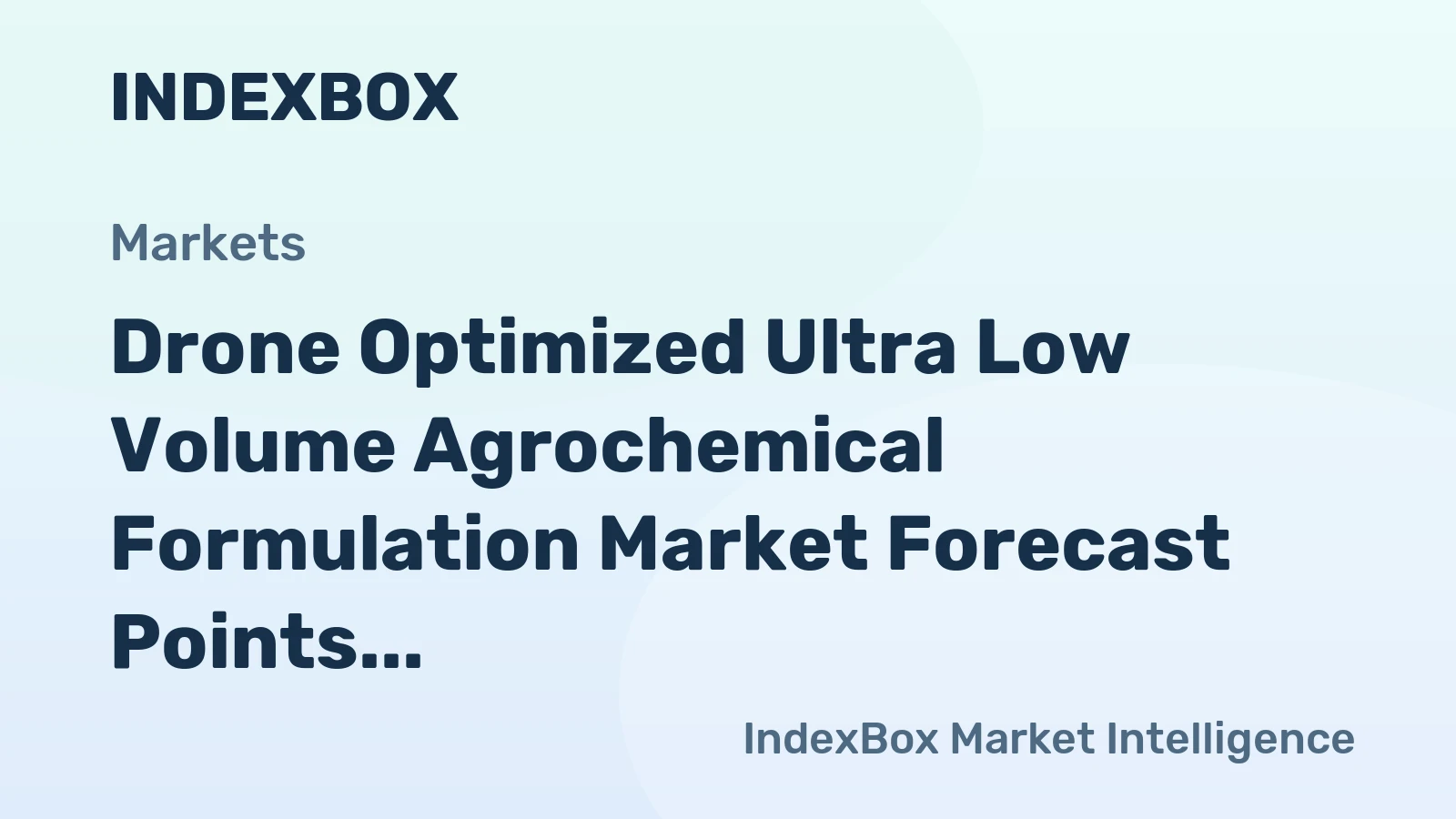 Drone Optimized Ultra Low Volume Agrochemical Formulation Market Forecast Points Higher Toward 2035, Driven by Precision Farming Adoption