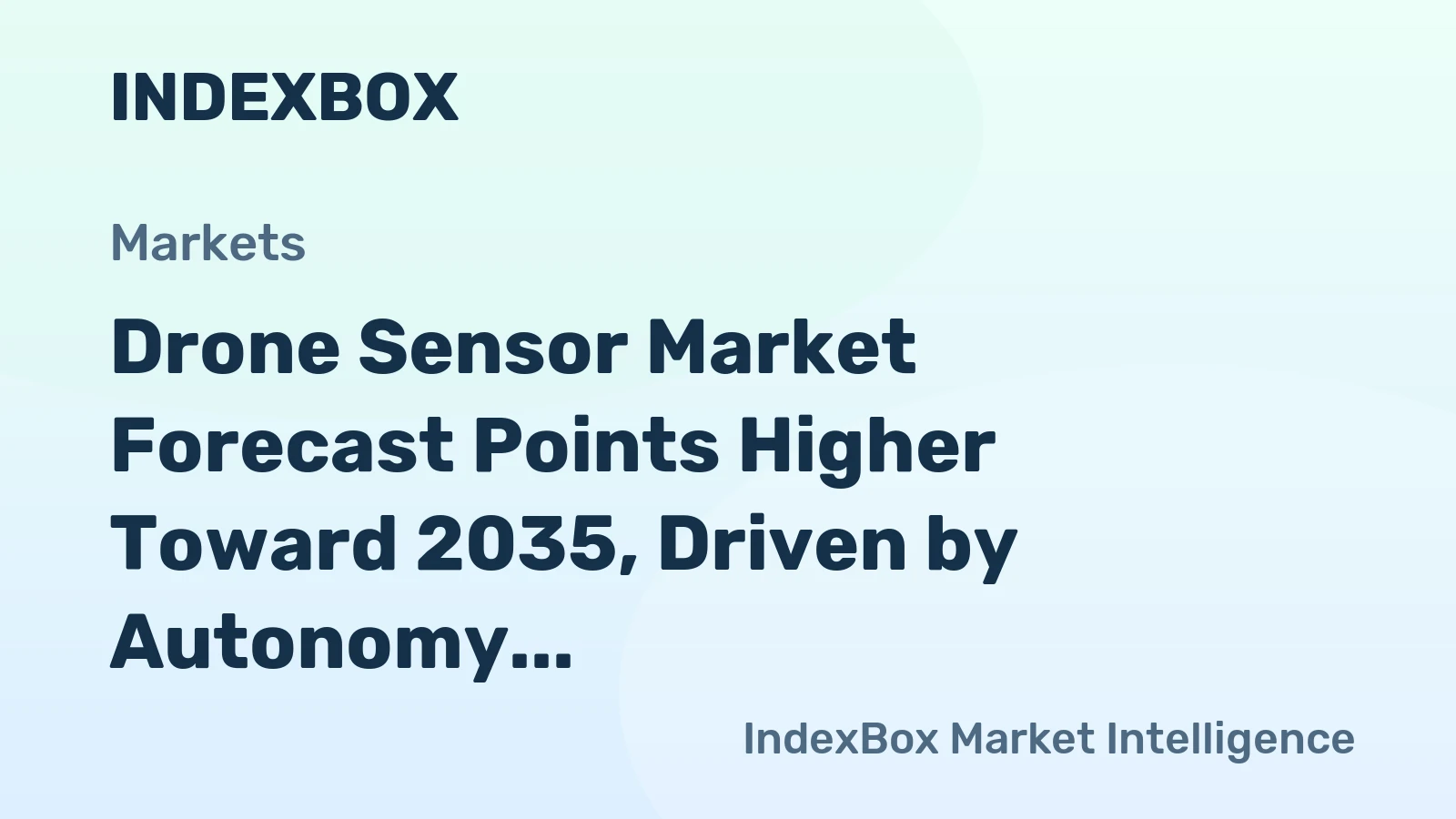 Drone Sensor Market Forecast Points Higher Toward 2035, Driven by Autonomy and BVLOS Expansion