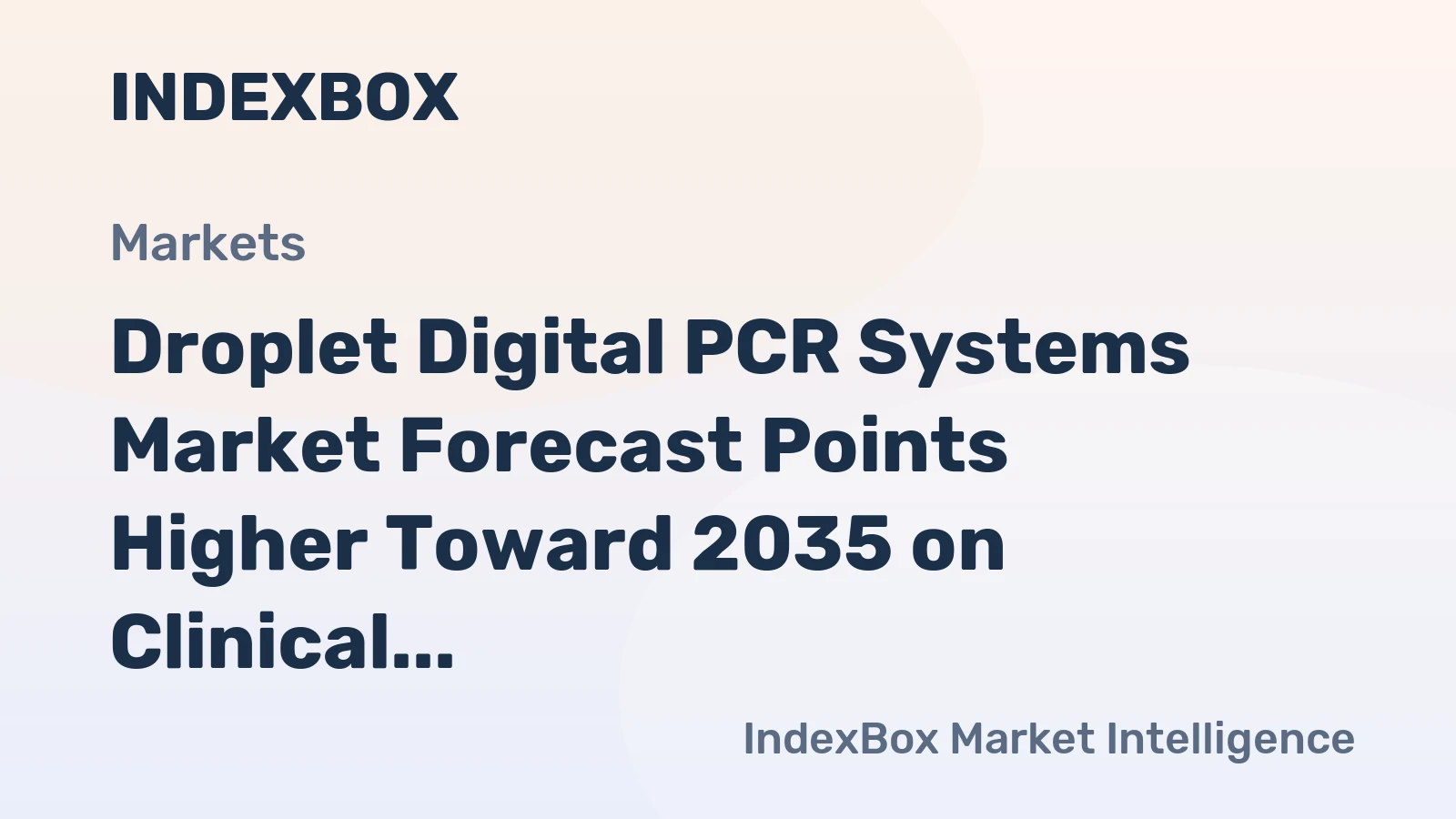 Droplet Digital PCR Systems Market Forecast Points Higher Toward 2035 on Clinical Adoption and Liquid Biopsy Expansion