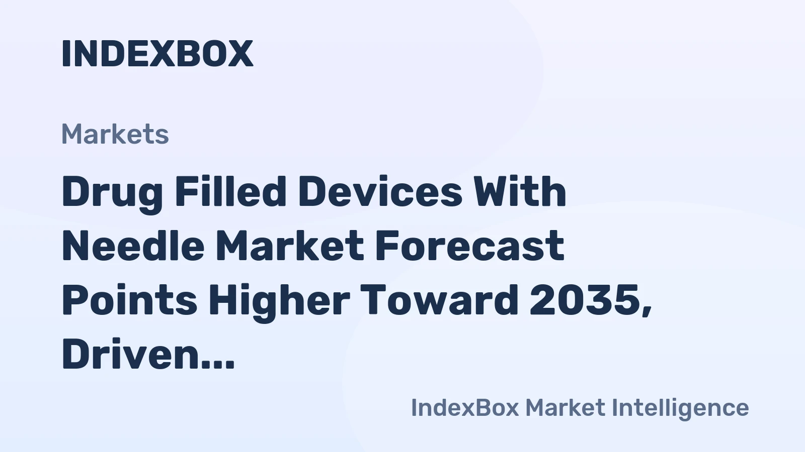 Drug Filled Devices With Needle Market Forecast Points Higher Toward 2035, Driven by Biologic Drug Expansion