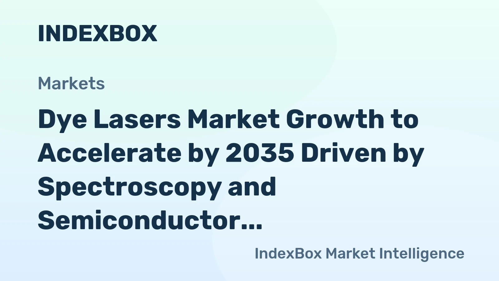 Dye Lasers Market Growth to Accelerate by 2035 Driven by Spectroscopy and Semiconductor Inspection Demand