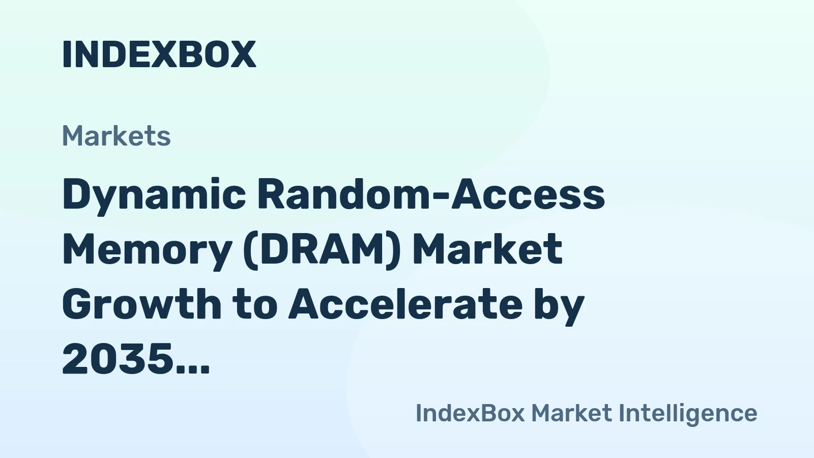 Dynamic Random-Access Memory (DRAM) Market Growth to Accelerate by 2035 Driven by AI and Hyperscale Data Center Demand